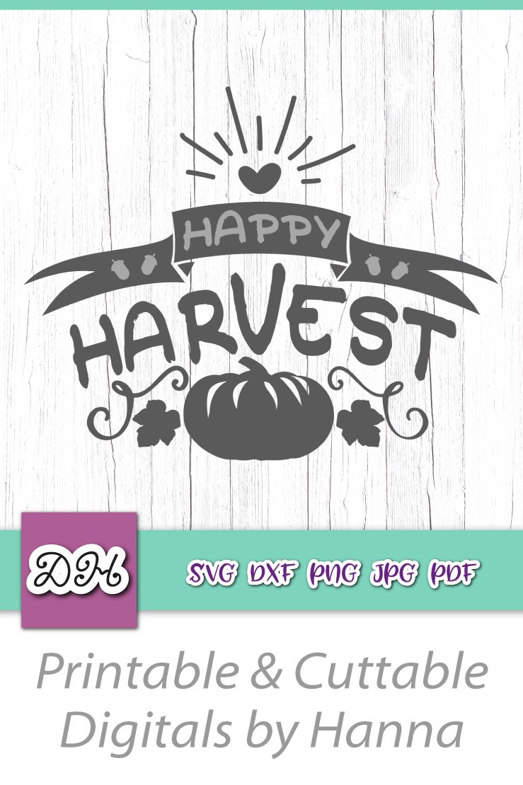 Happy Harvest Thanksgiving Clipart Pumpkin Sign