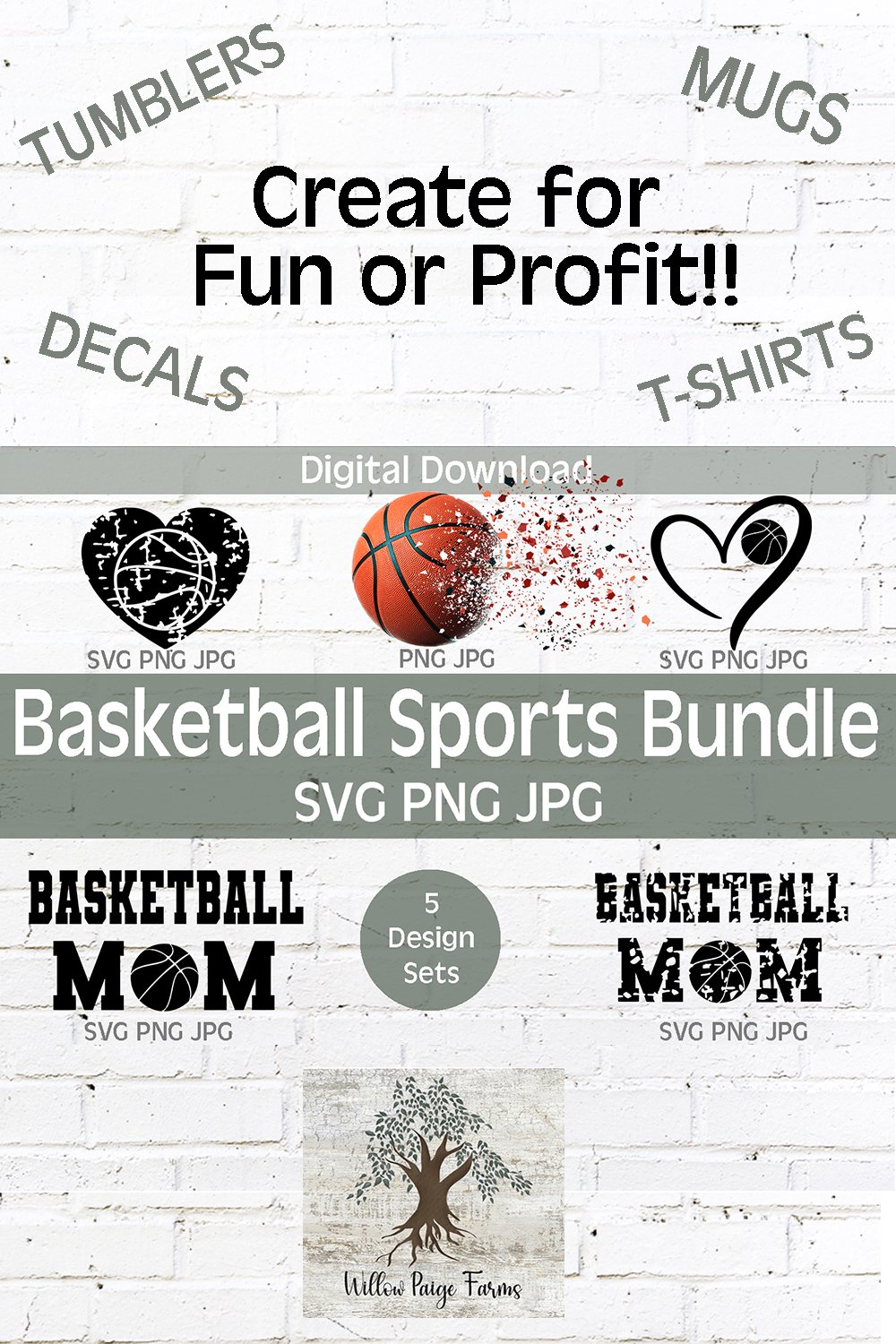 Basketball Sports Bundle SVG PNG JPG |Basketball Sublimation
