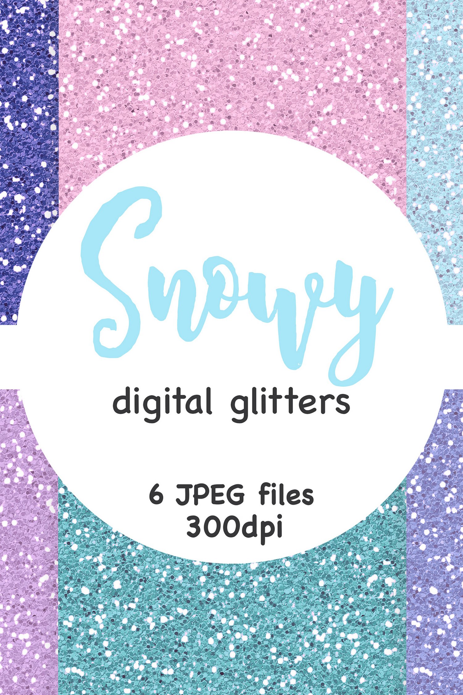 Snowy Glitter Texture | Scrapbooking Glitter Paper