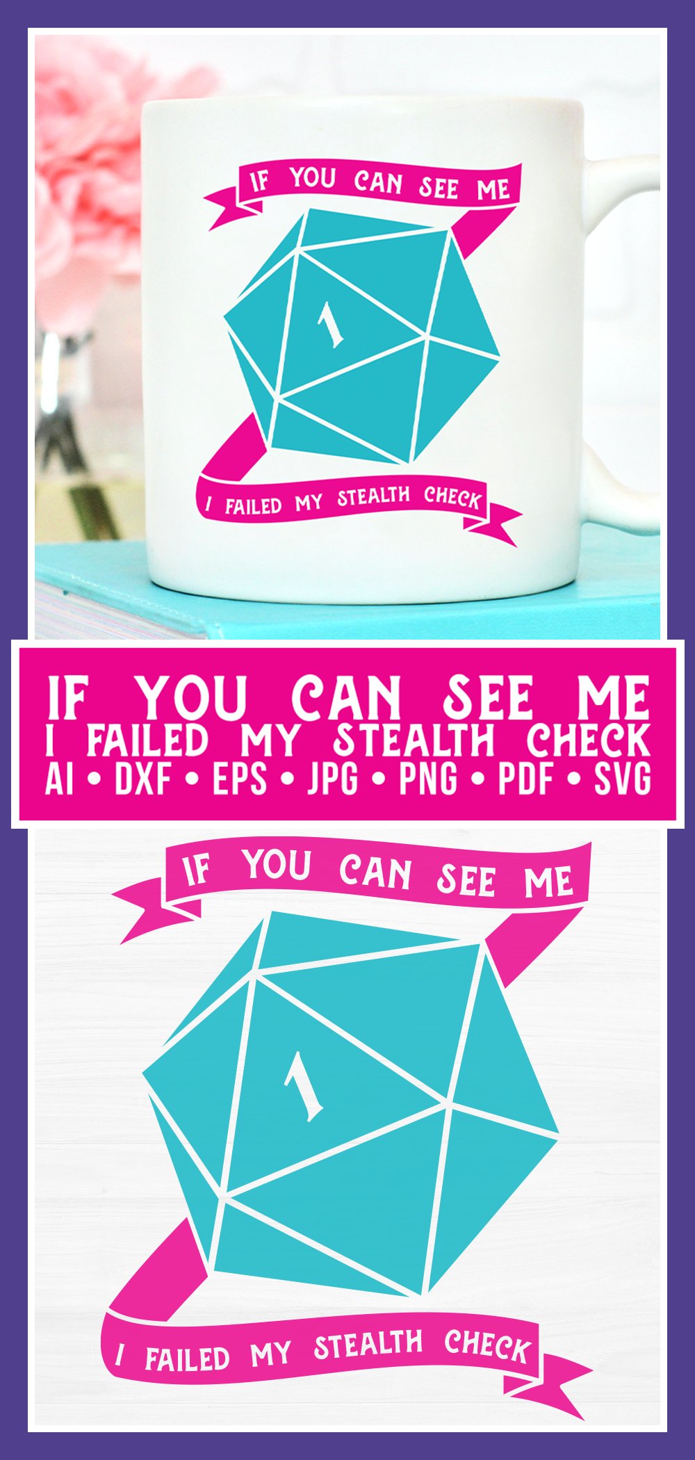 If you can see me I failed my stealth check DnD SVG