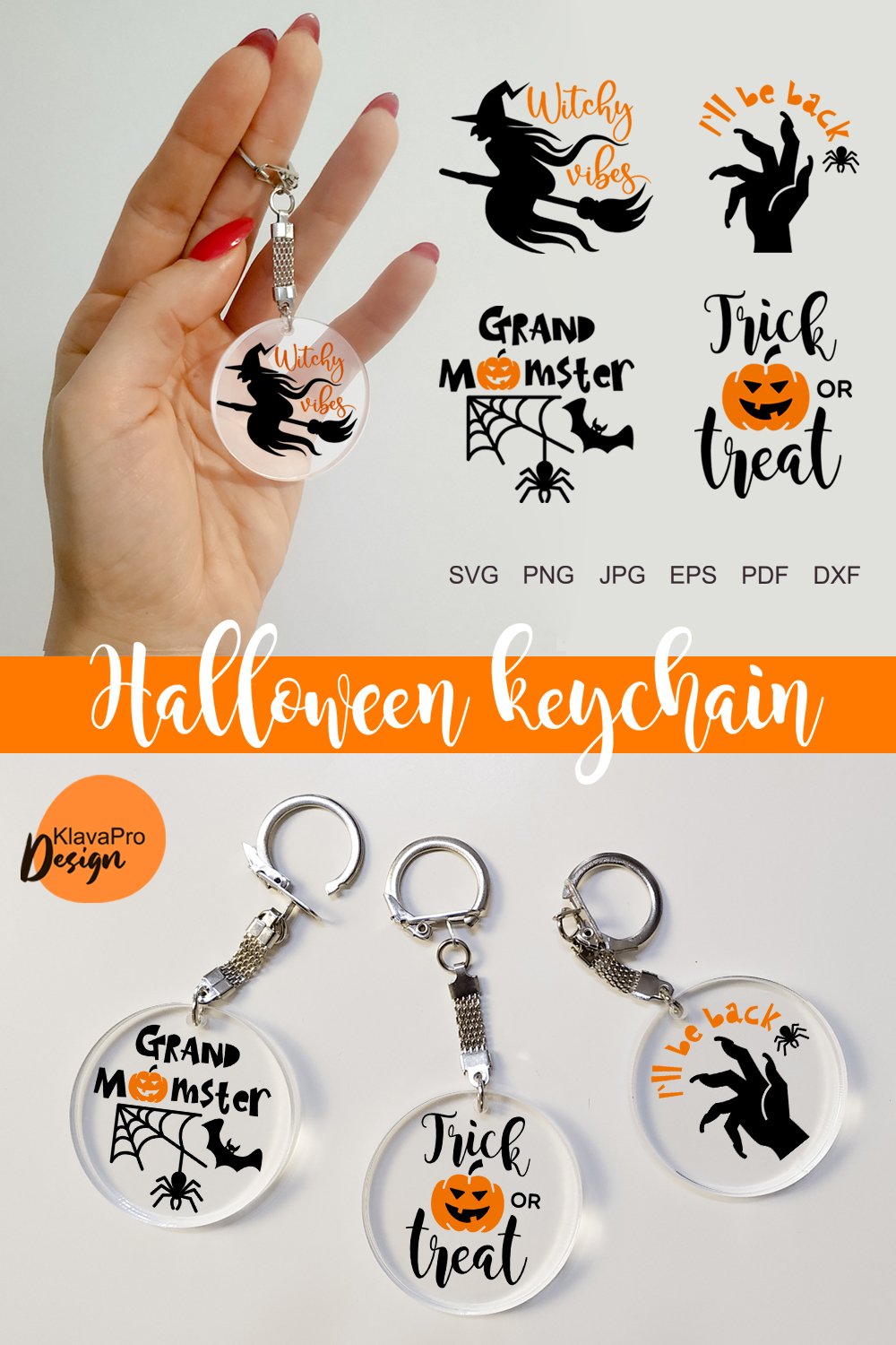 Halloween Keychain SVG. Round Acrylic Keychain