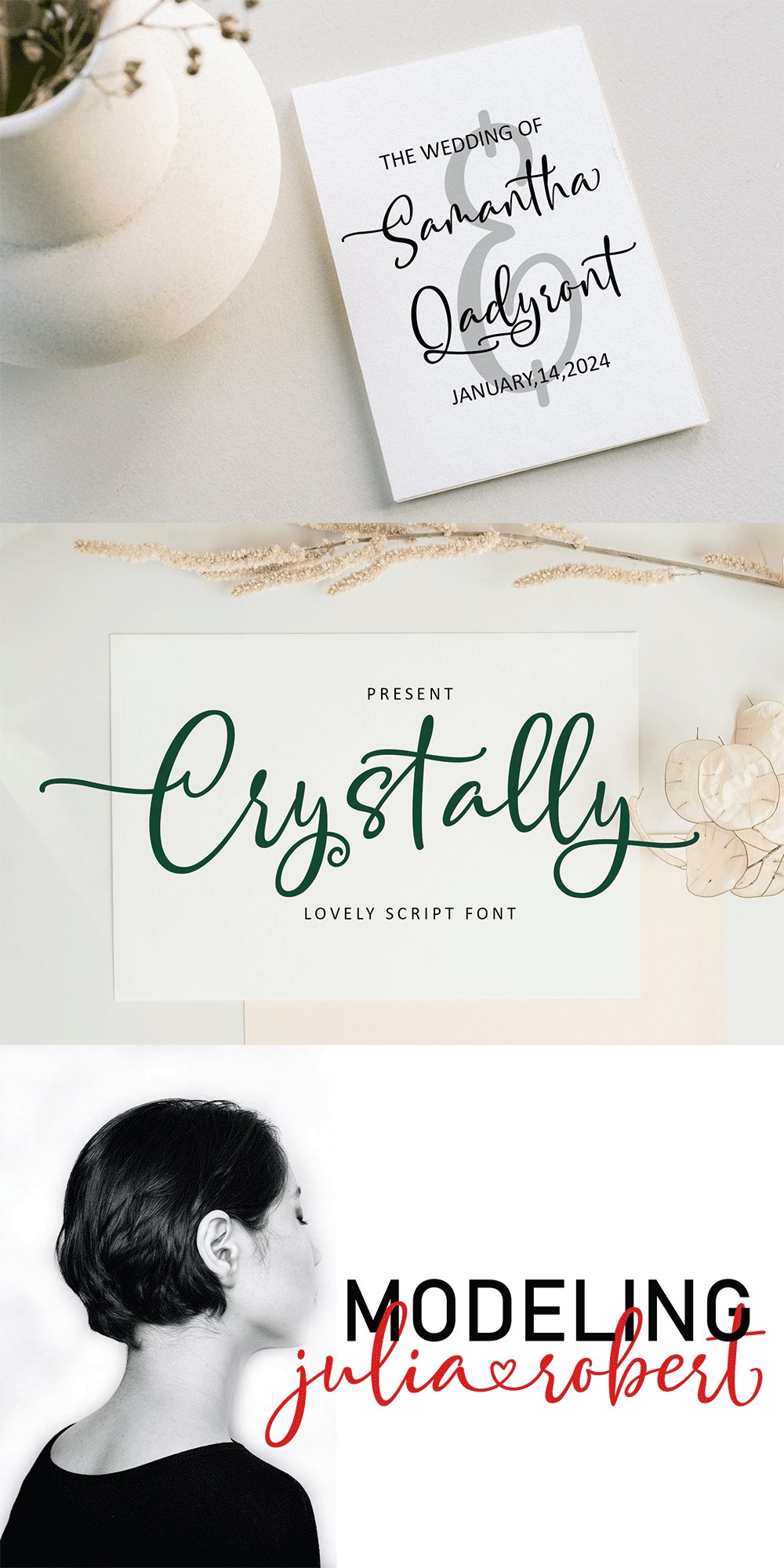 Crystally Slant Calligraphy