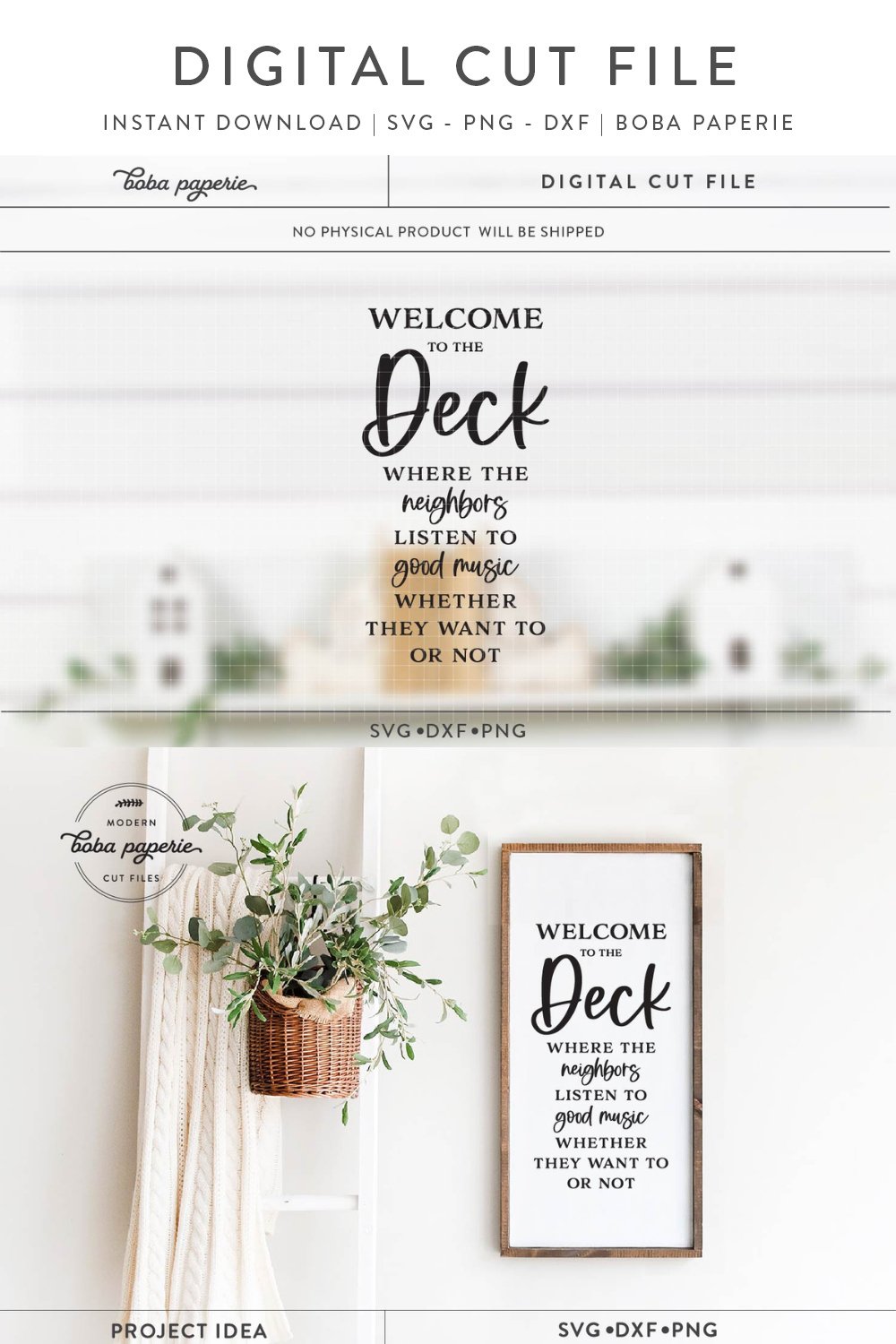 Welcome to the Deck sign | Farmhouse welcome svg
