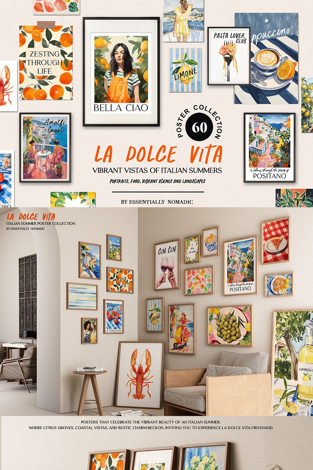 La dolce vita italian themed posters