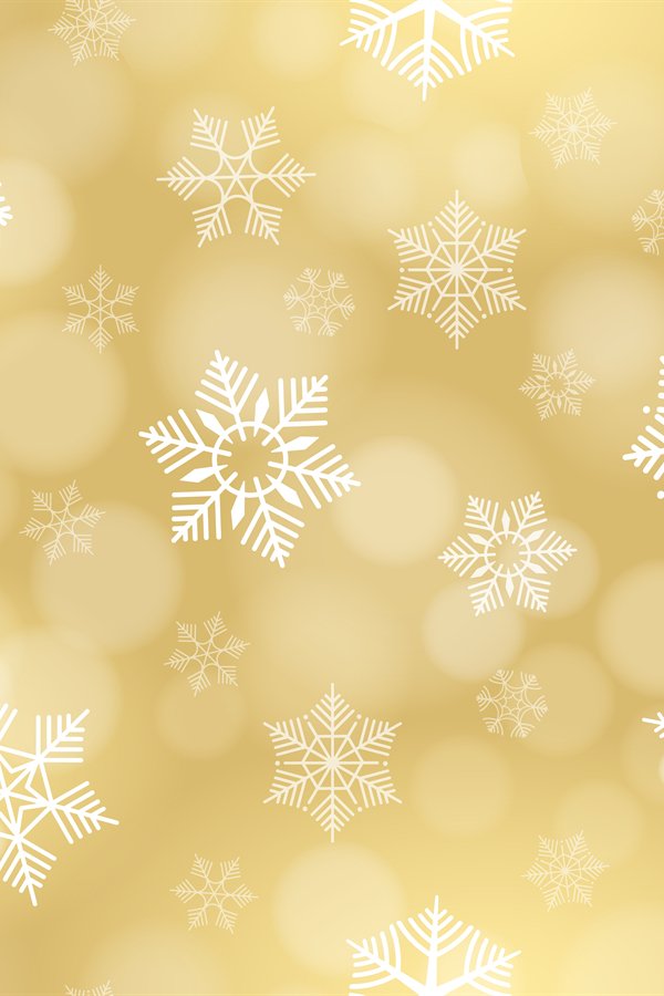 Yellow gold snowflakes