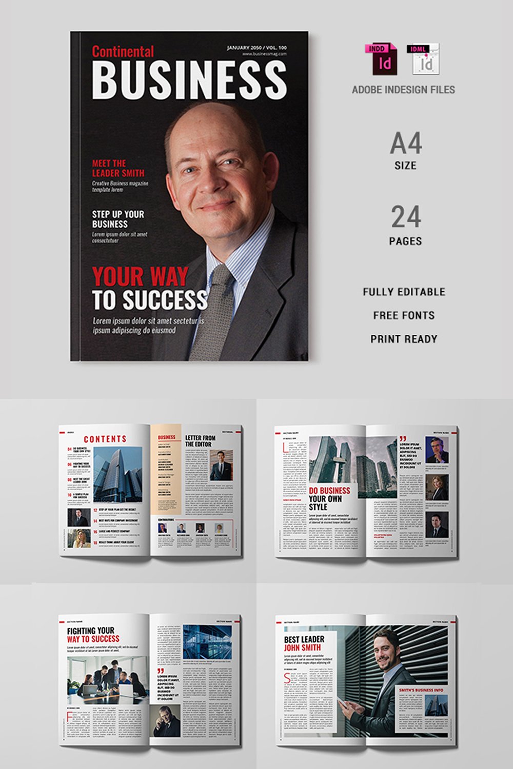 Business Magazine Template (3613347)
