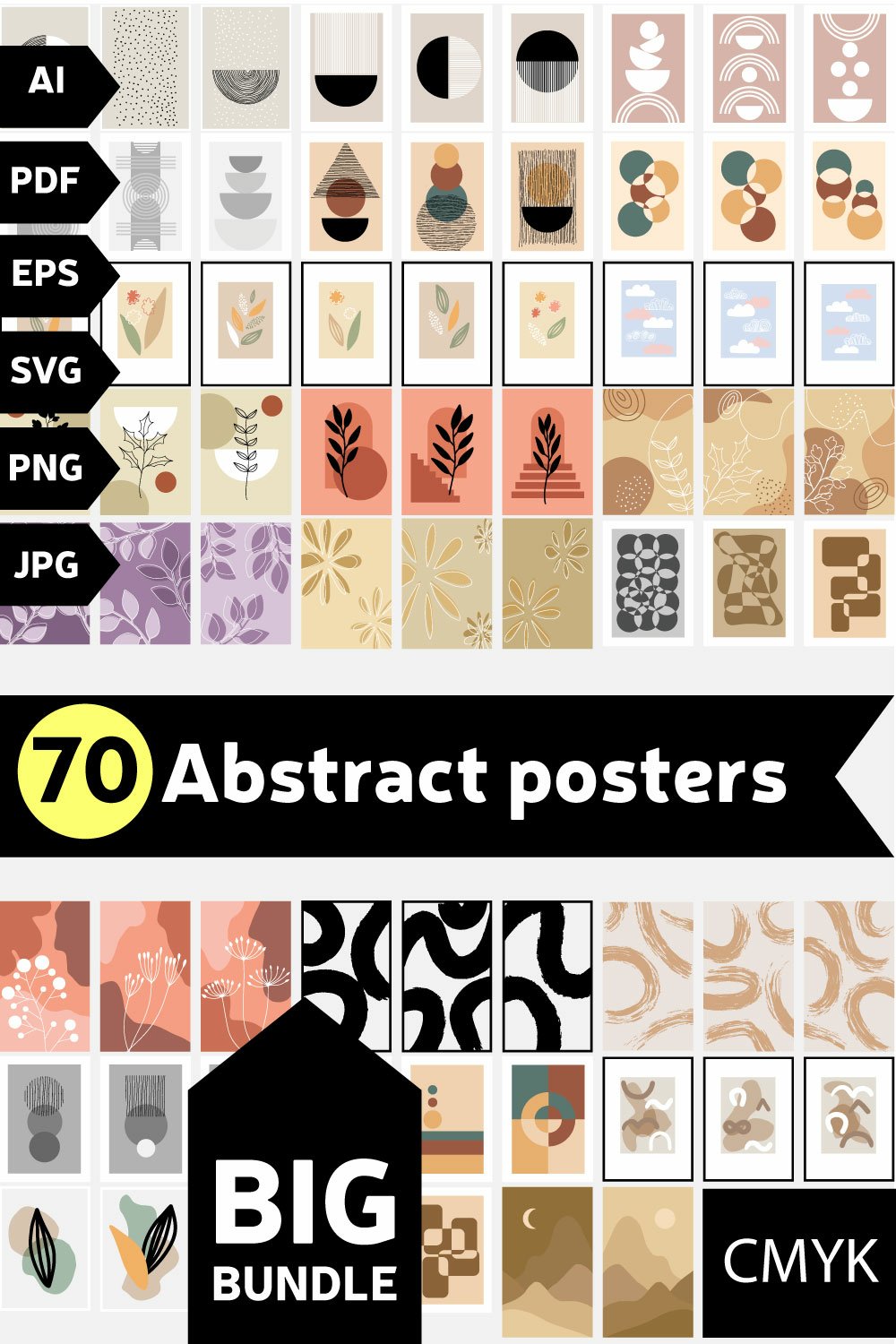 Abstract posters | Big bundle abstract cards