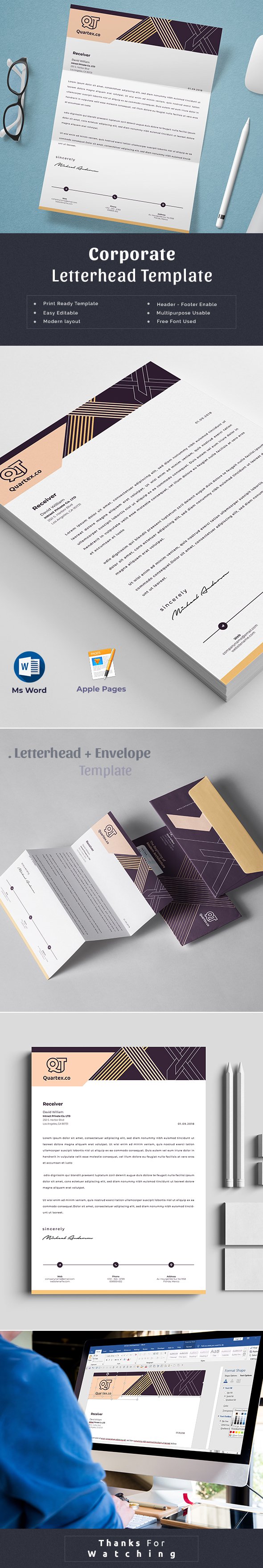 Letterhead Pad Template Word Apple Pages (465004)