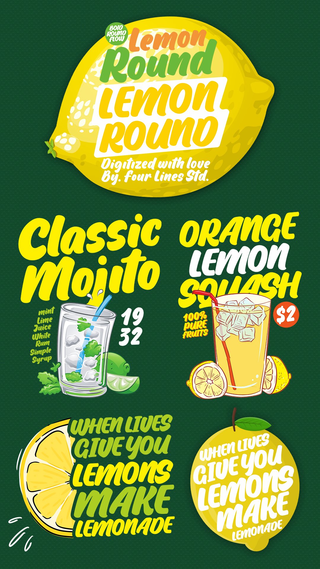 Lemon Round - Tropical Bold Display Font