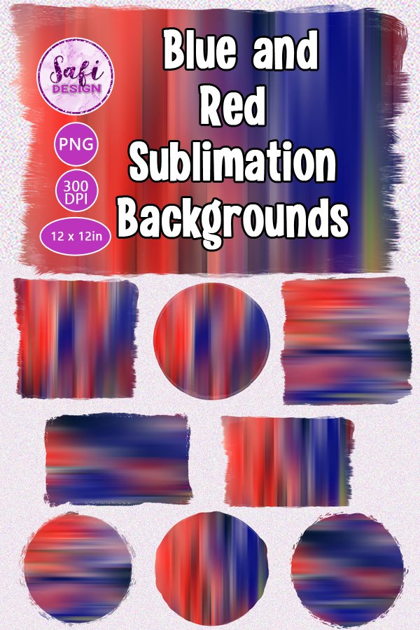Blue and Red Sublimation Backgrounds