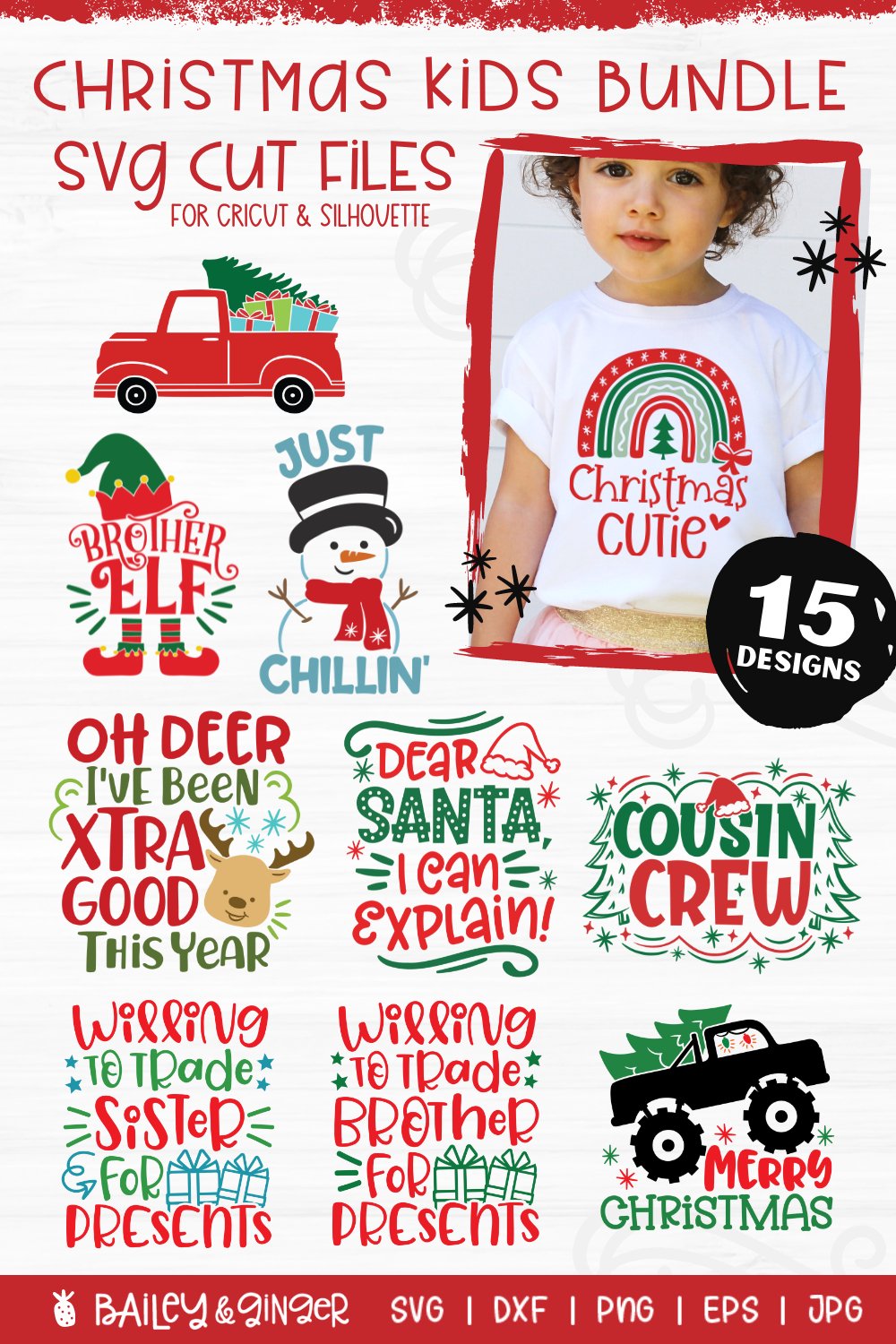 Kids Christmas SVG Bundle - Kids Christmas Shirt Designs