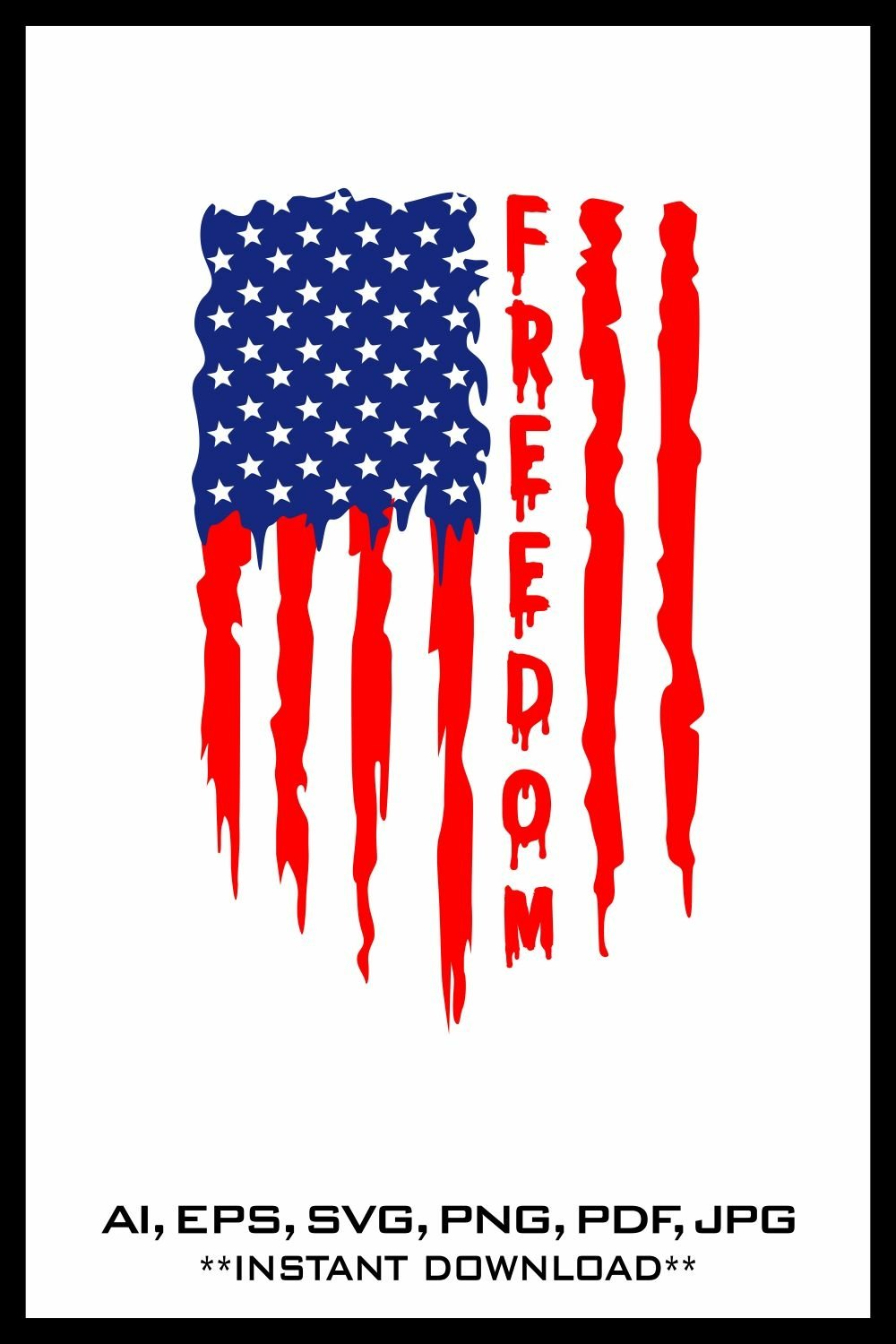 American flag distressed svg, Freedom, USA Flag svg, US Flag