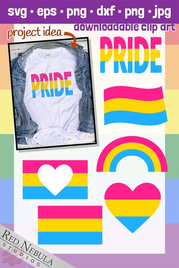 Pansexual Flag LGBTQ Pride Clipart/Sublimation Designs
