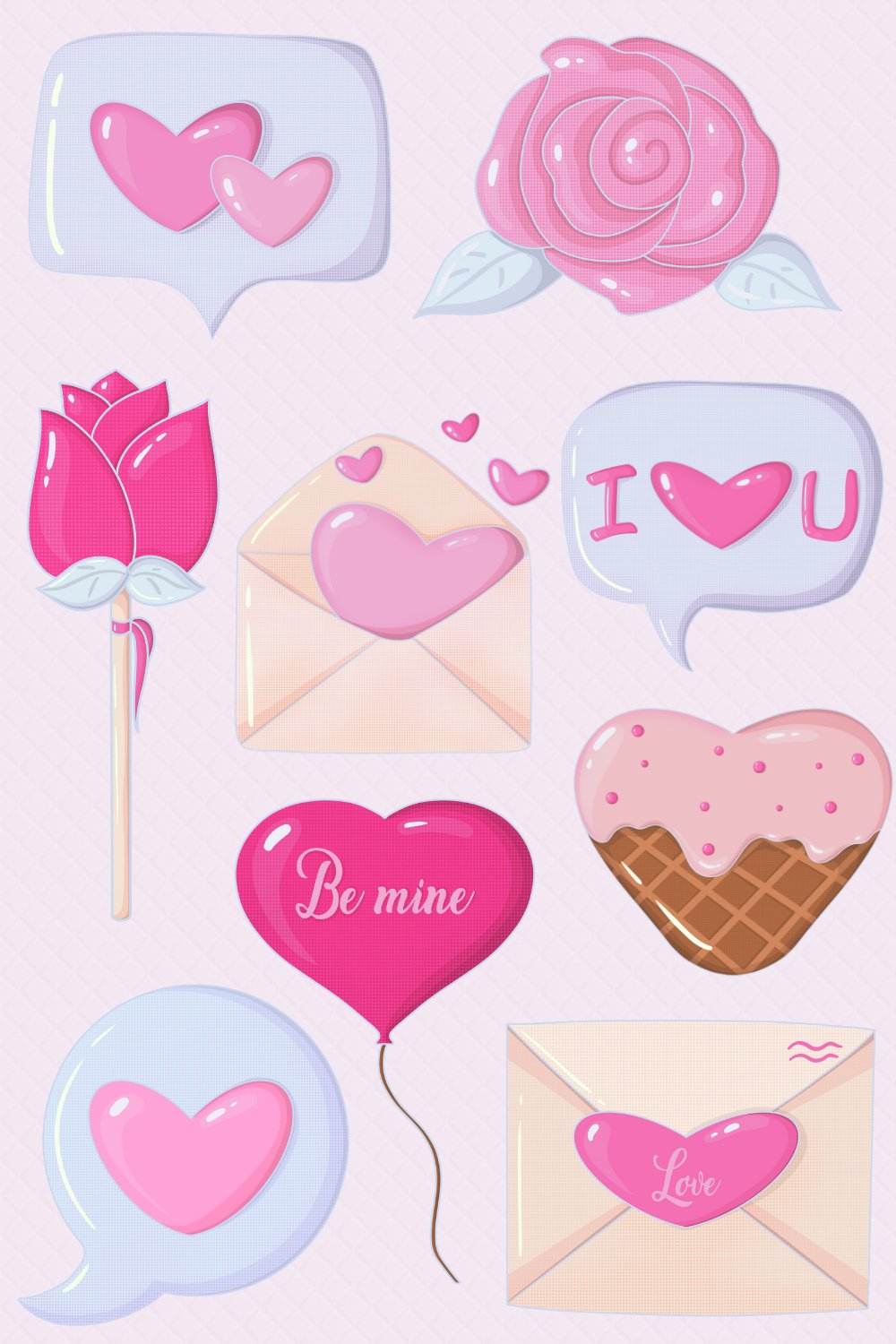Love PNG Bundle Valentines day clipart
