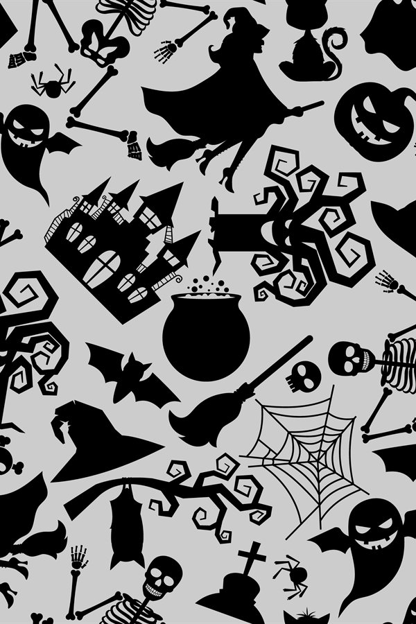 Happy Halloween vector seamless pattern