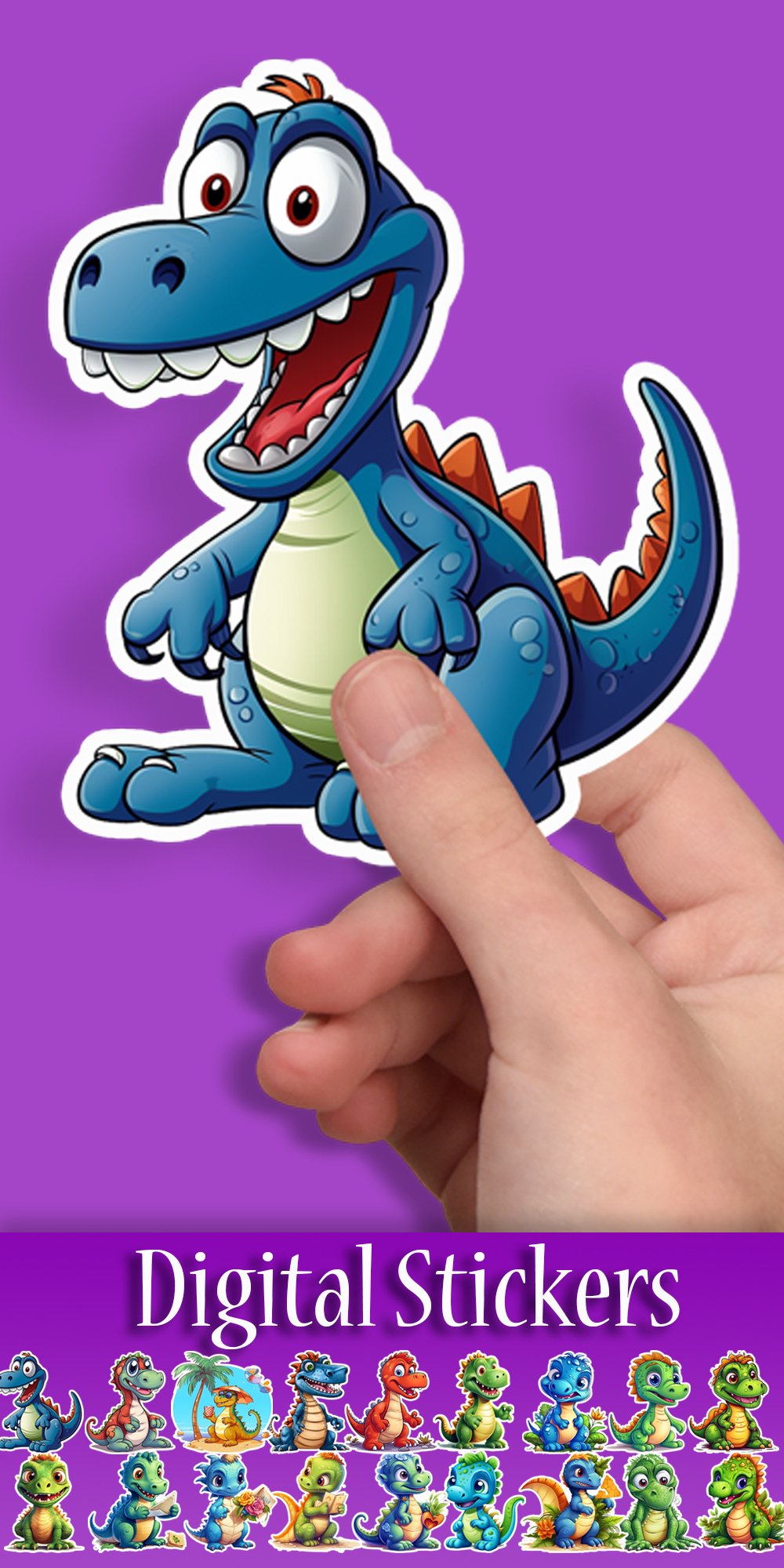 Dinosaur Stickers - 40 Cute Stickers for Boys and Some Girls