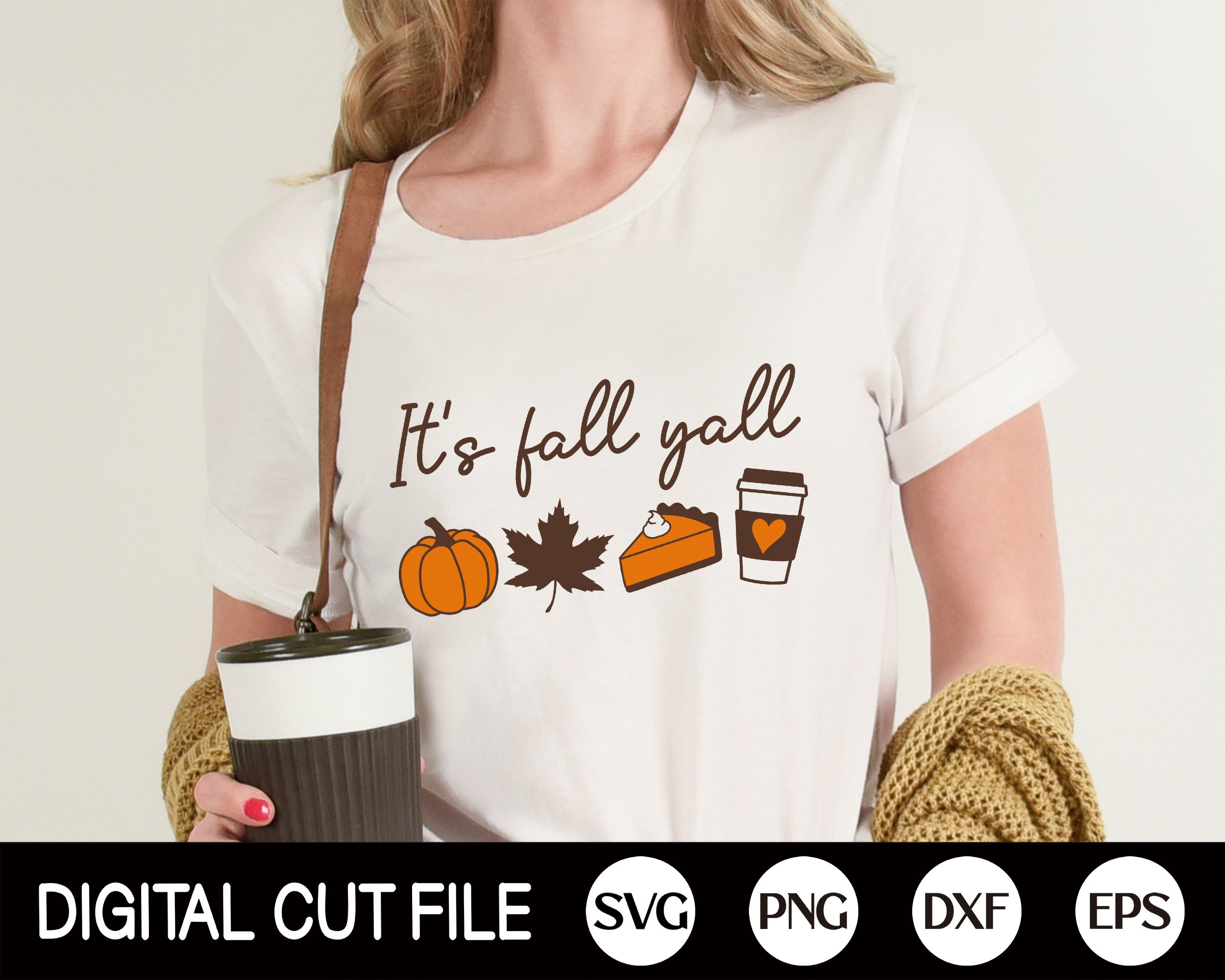 Fall SVG, It's Fall Yall, Autumn, Pumpkin, Fall Shirt SVG