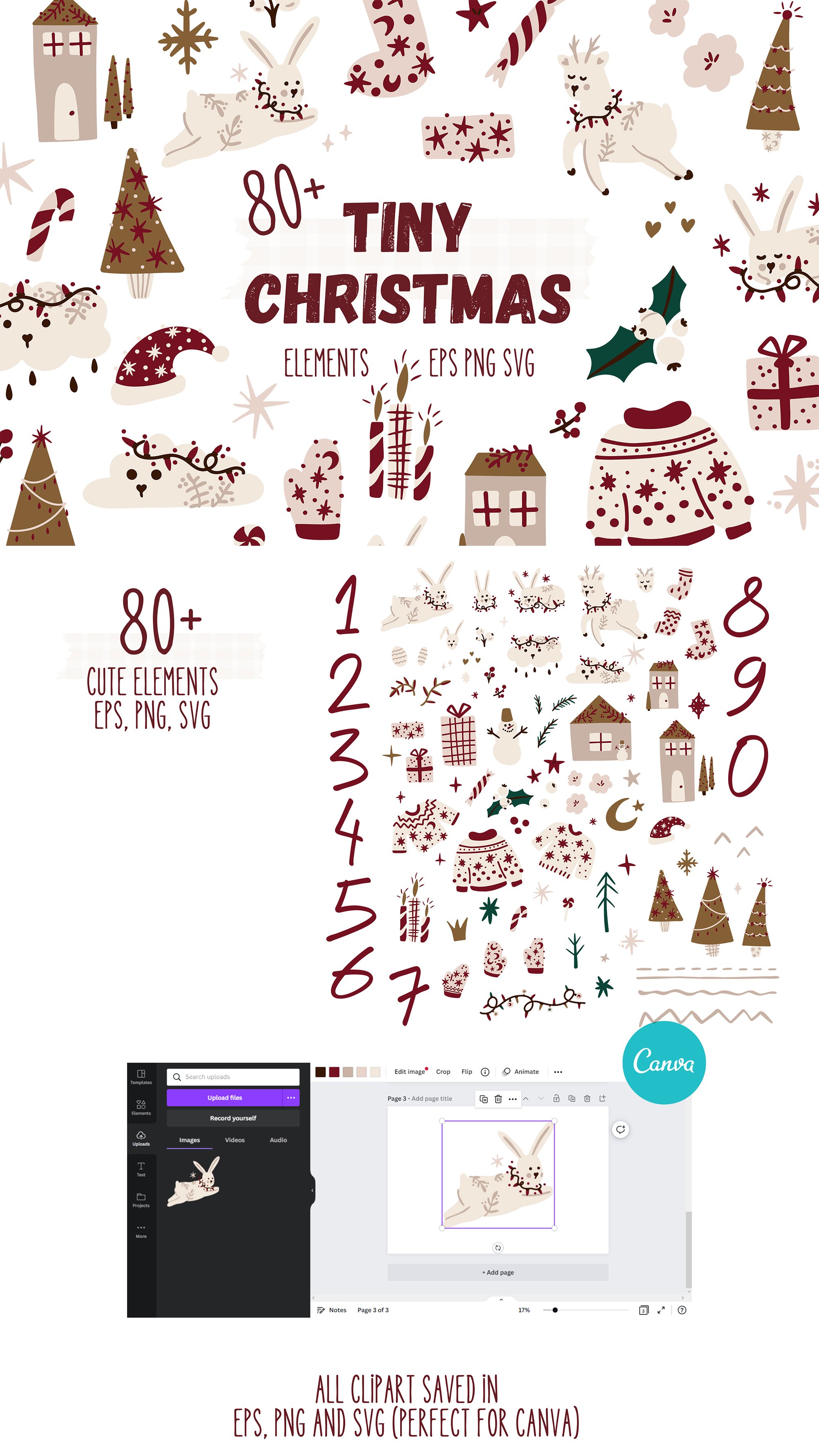 Christmas Bundle - Holiday Clipart, Winter Clipart