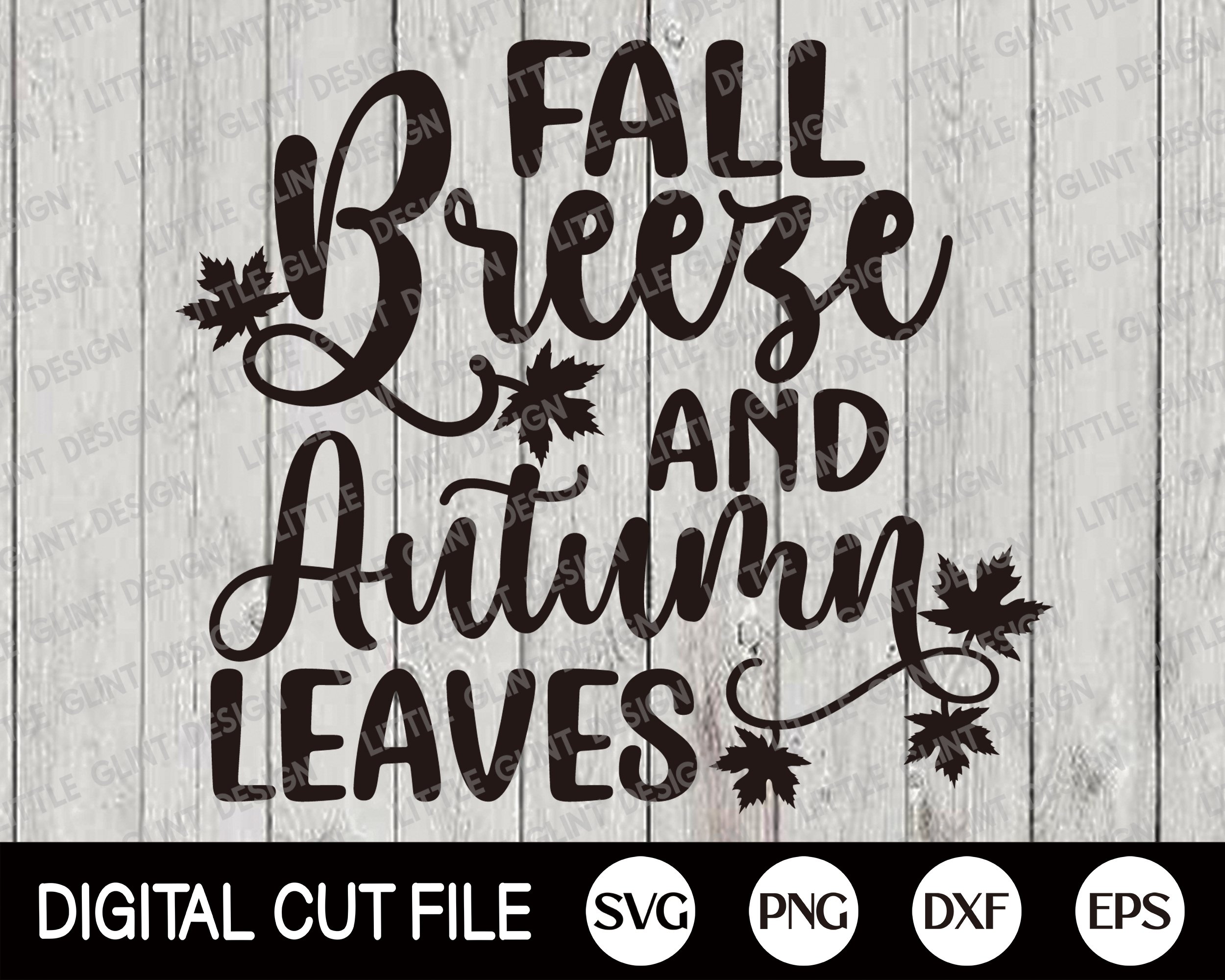 Funny Fall SVG, Fall Breeze and Autumn Leaves, (1445151)
