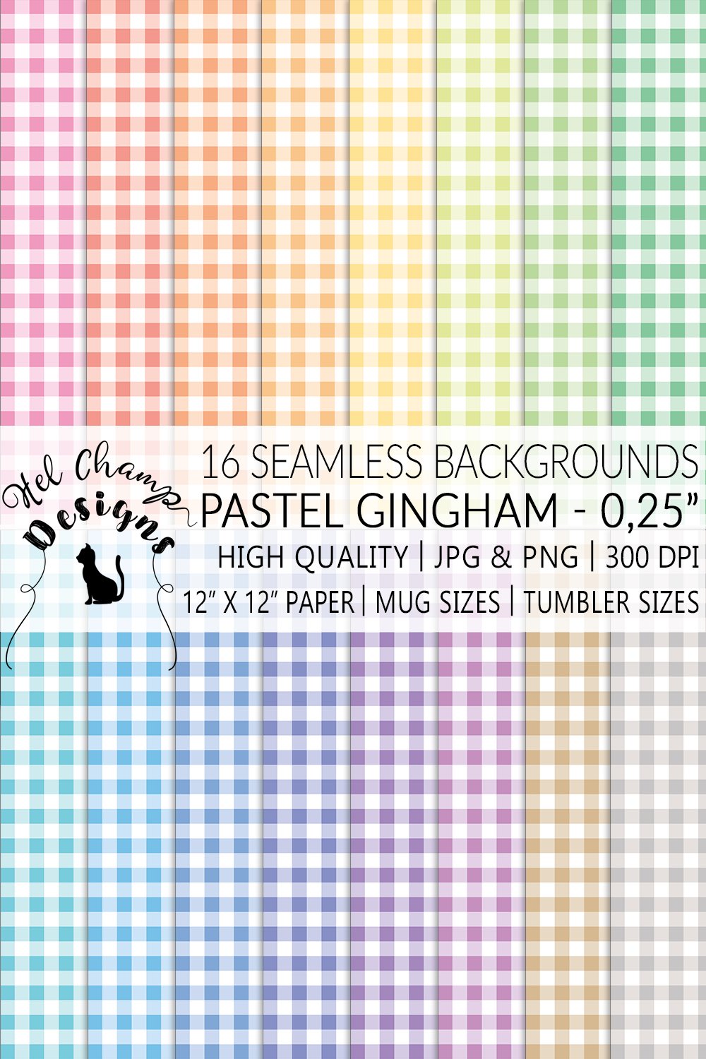 Gingham 0,25" Pastel | Papers | Patterns | (379895)