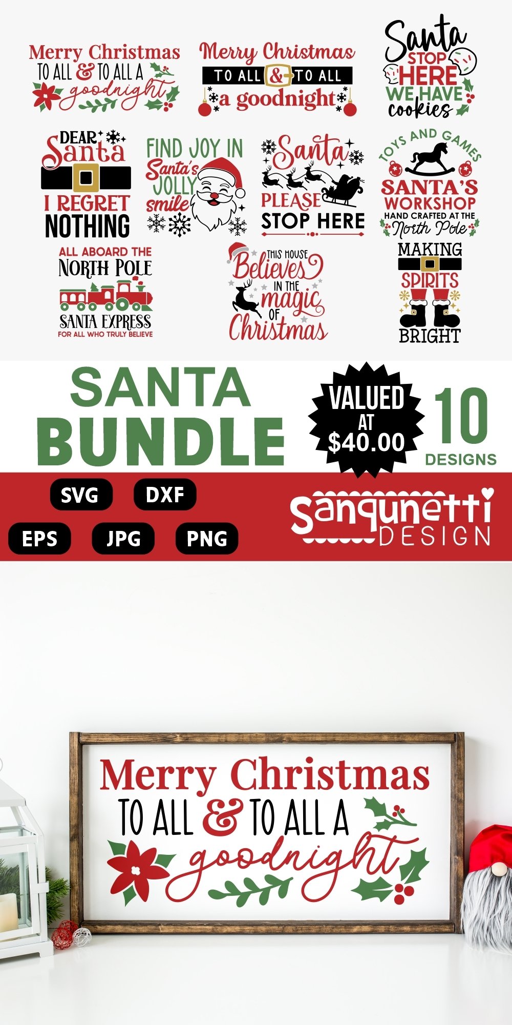 Christmas Santa Bundle | Santa Claus SVG