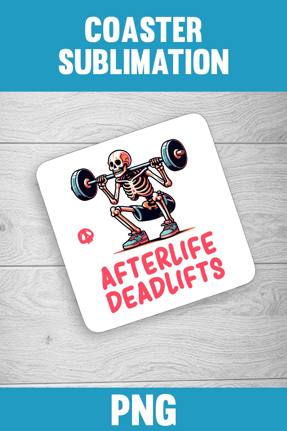 Skeleton Square Coaster Sublimation | Funny Coasters