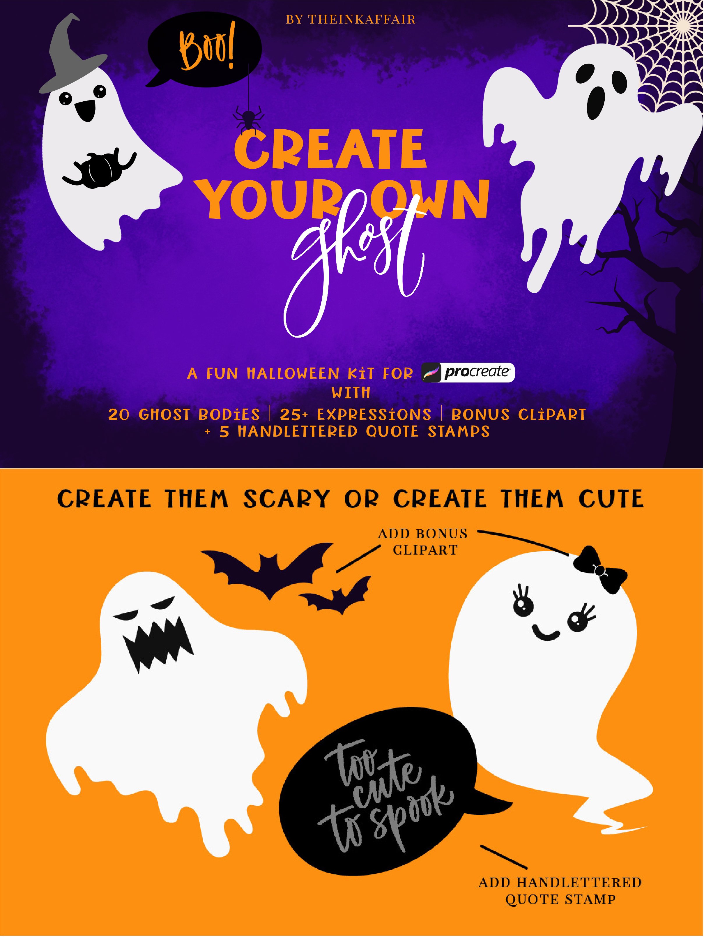 Halloween Ghost Creator Kit for Procreate