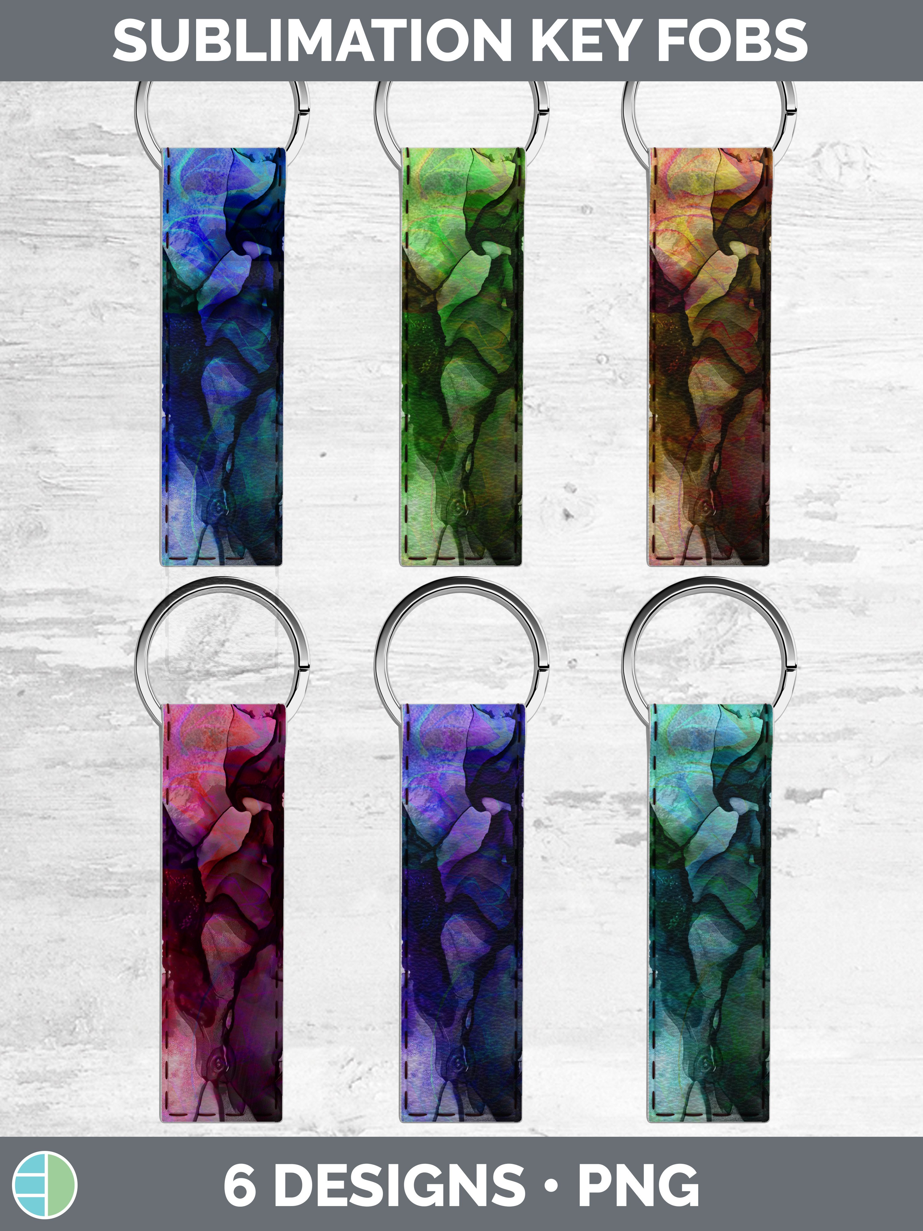 Alcohol Ink Key Fob | Wristlet Sublimation