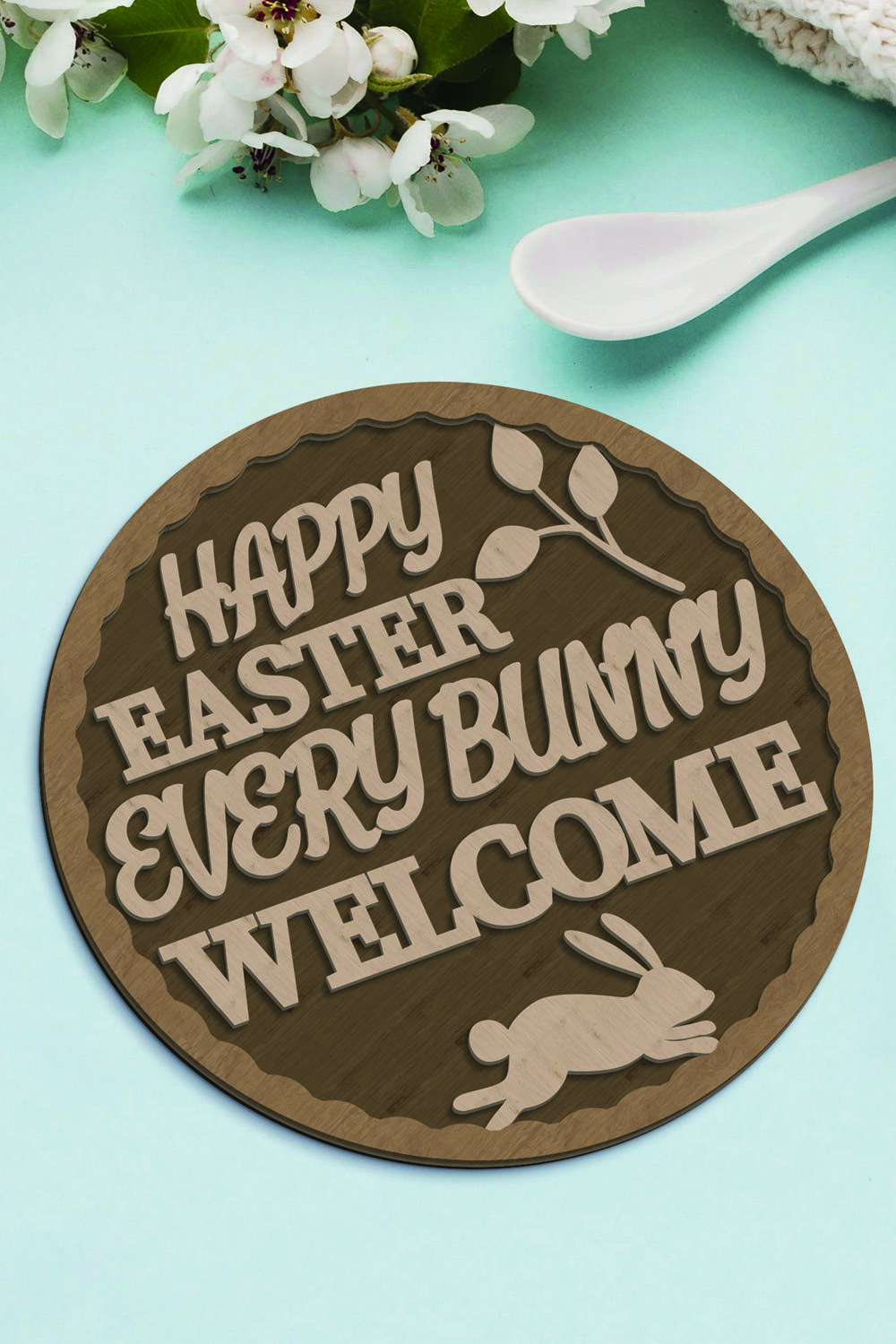 Easter Round Panel, Crafting Template