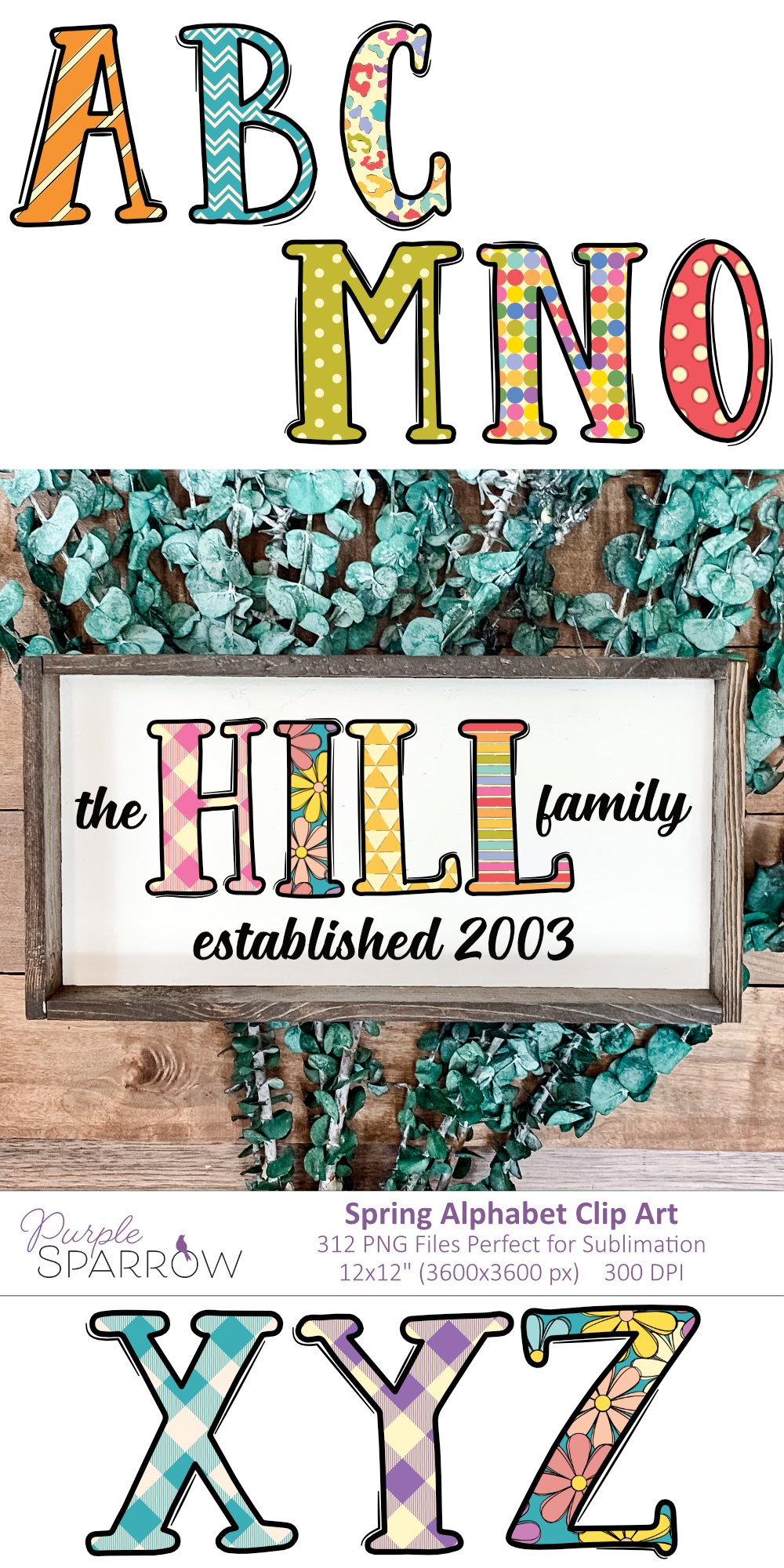 Spring Alphabet Clip Art Bundle | 312 PNG Files!