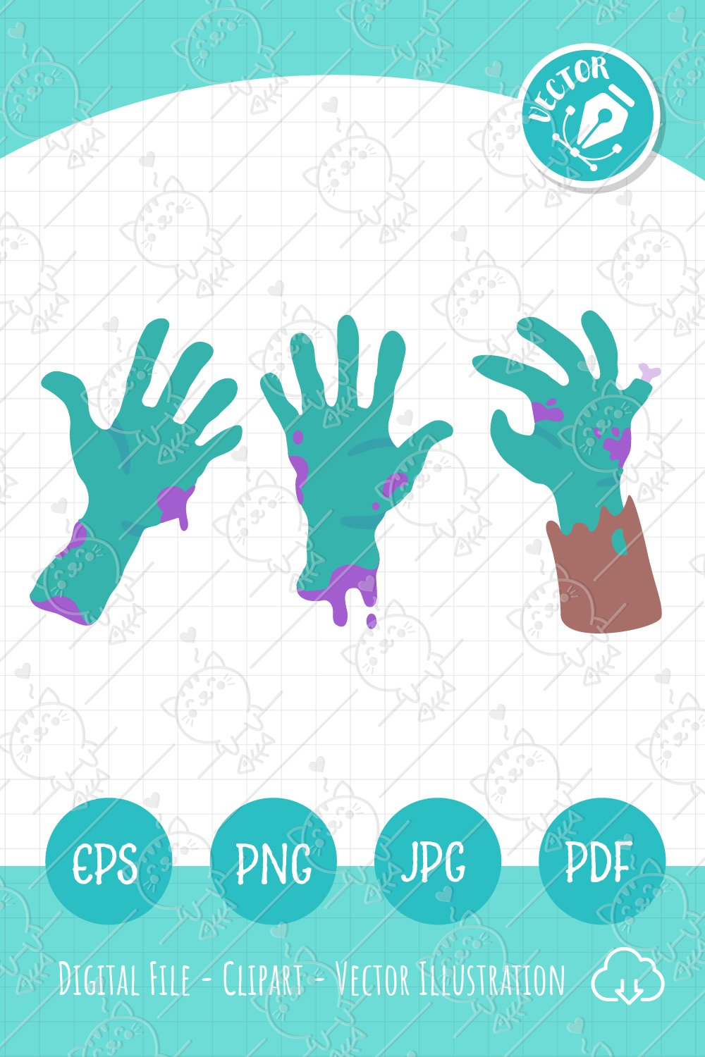 zombie hand|Zombie Halloween Clipart | EPS Vector