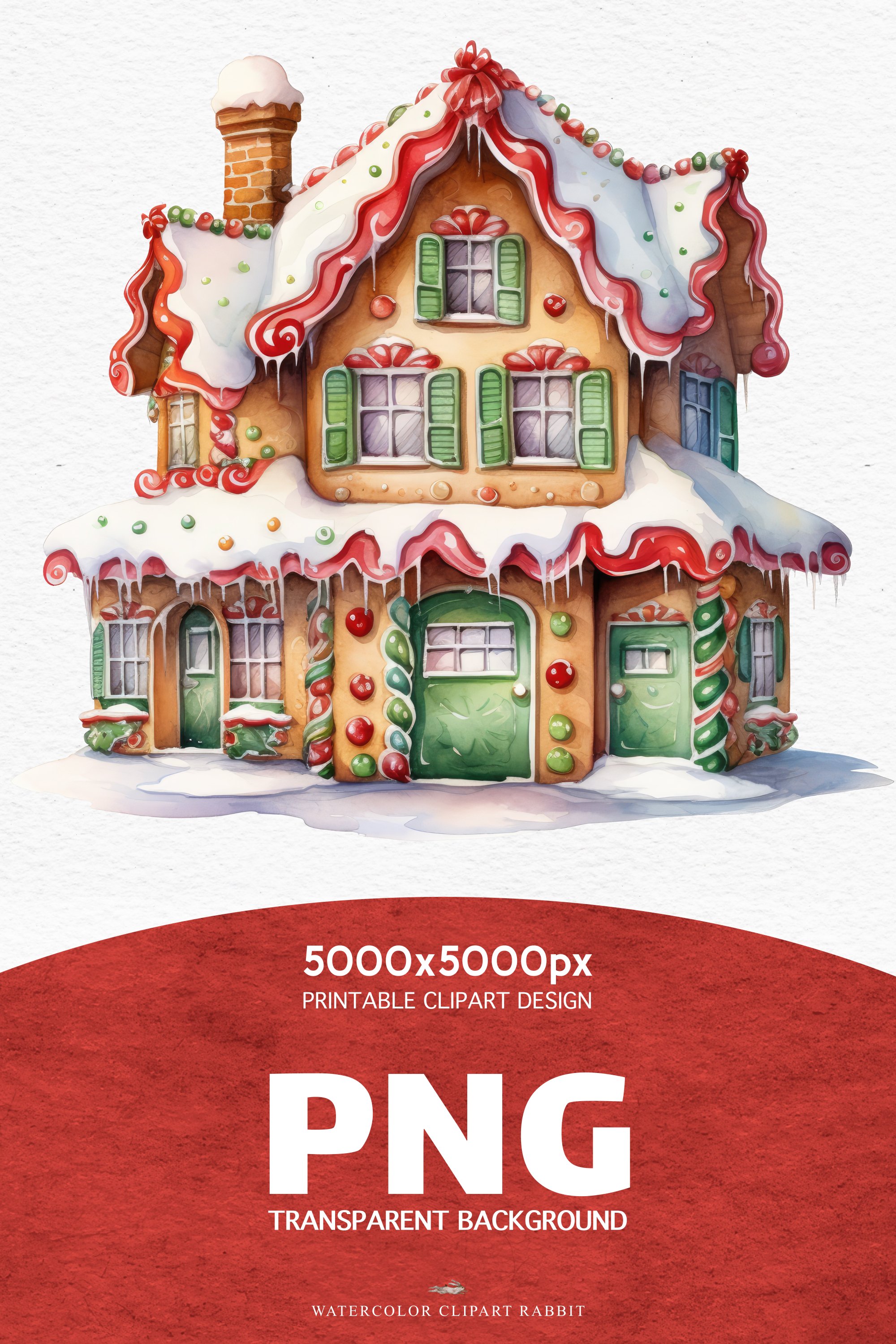 Christmas Gingerbread House Clipart Santa Winter PNG Decor