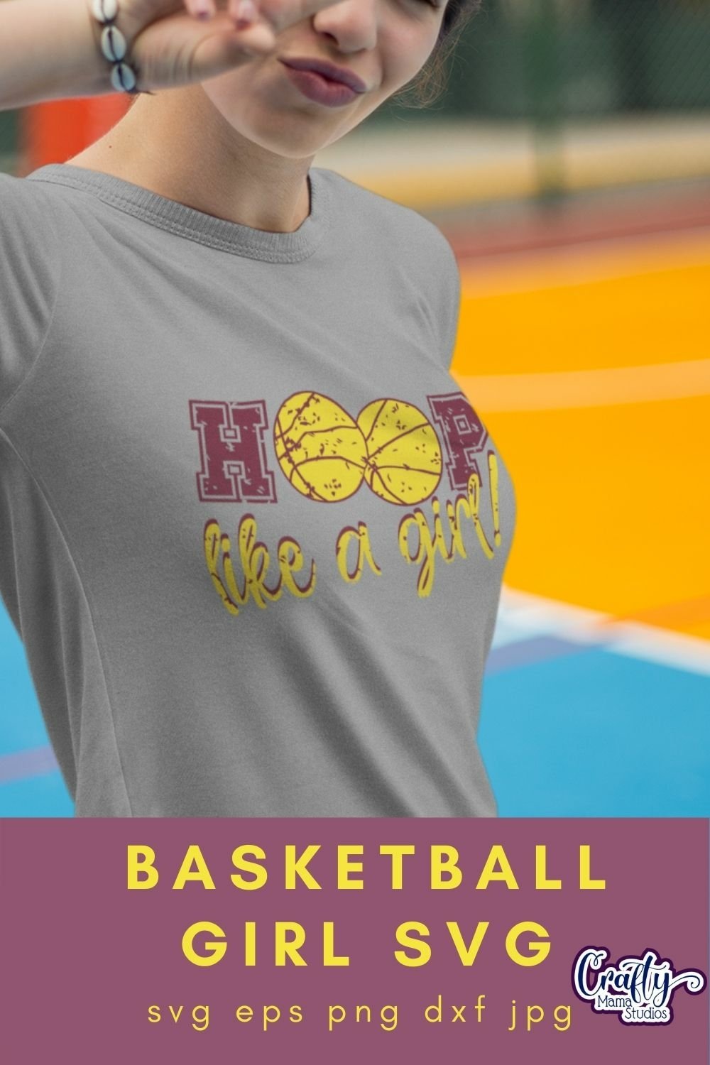Grunge Hoop LIke A Girl | Basketball Svg Design Cut File