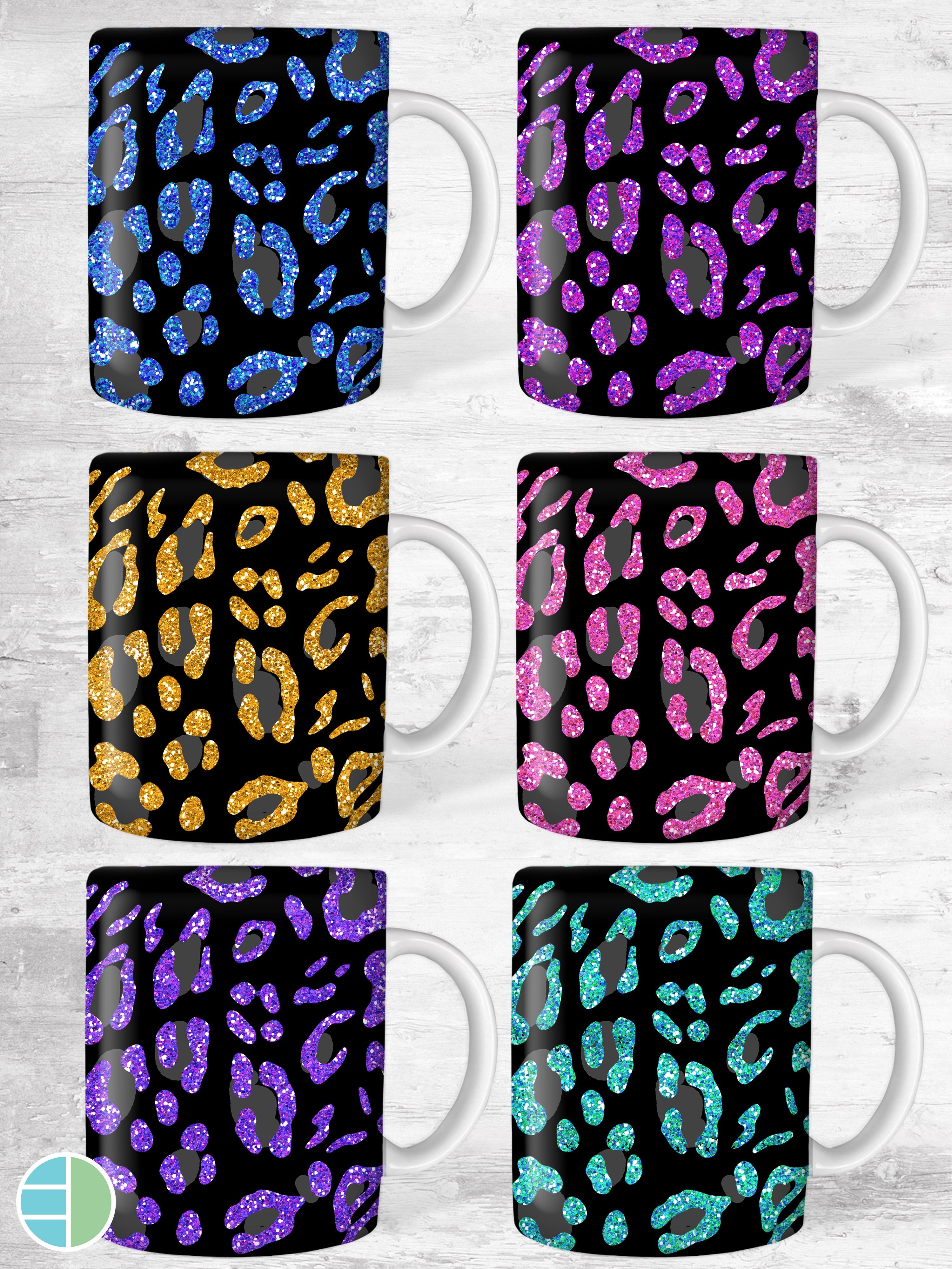 Leopard Mug - Leopard Print Mug Wrap Sublimation (1617871)