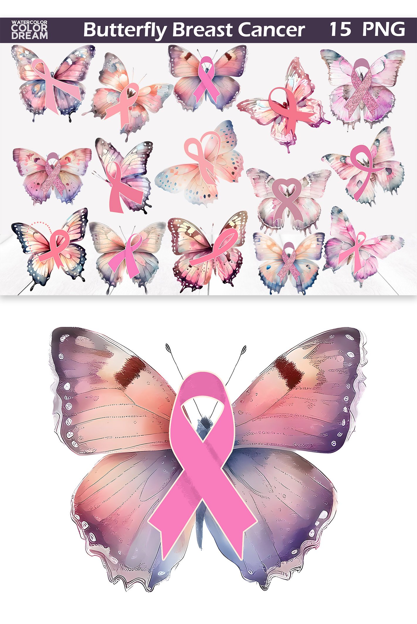 Breast Cancer Awareness | Butterfly Pink Ribbon (2772511)