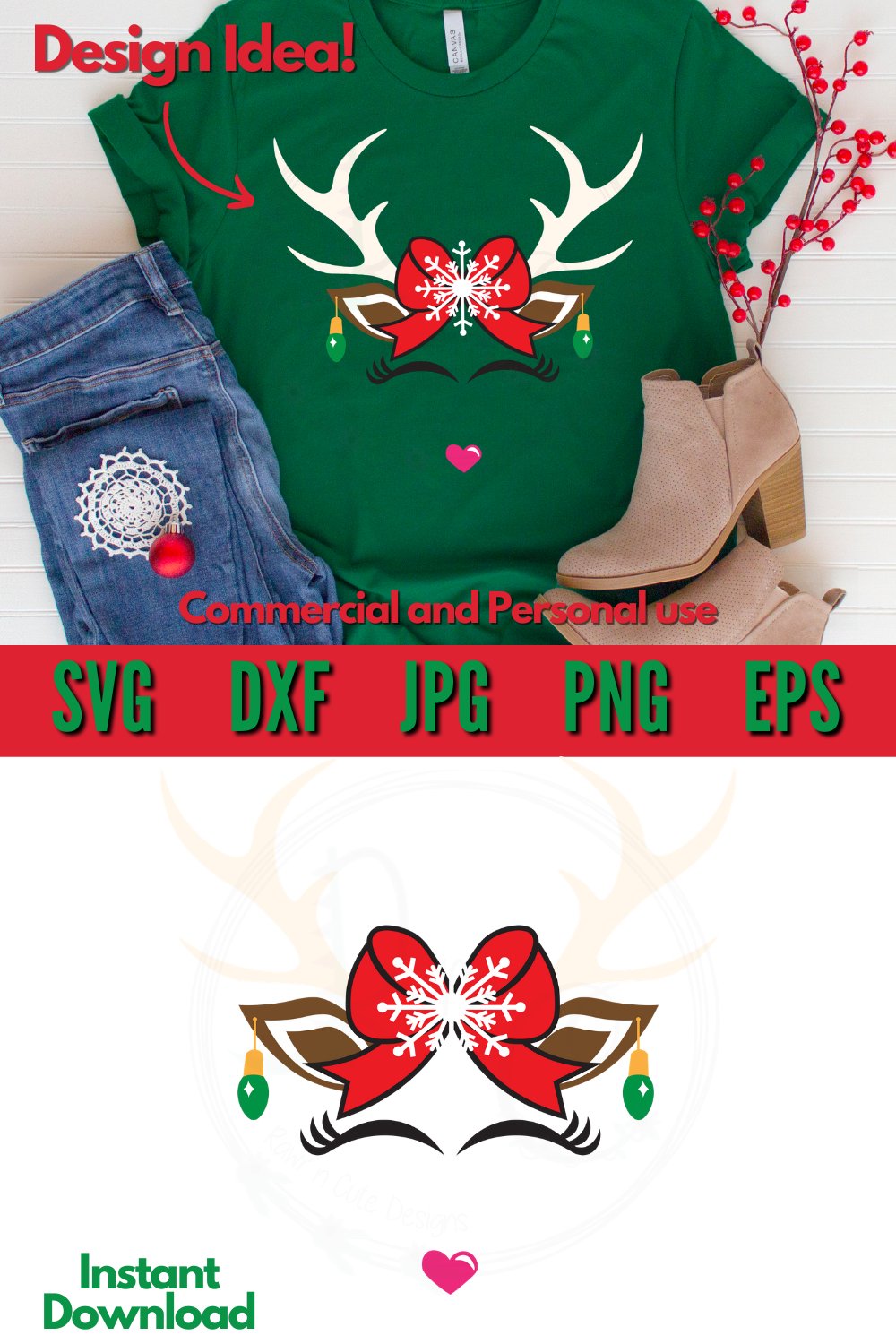 Christmas Reindeer Cut File for Cutting Machines