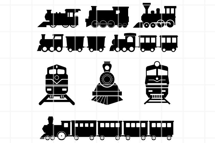 Vintage Train SVG. Children's cutting Design. (888805)