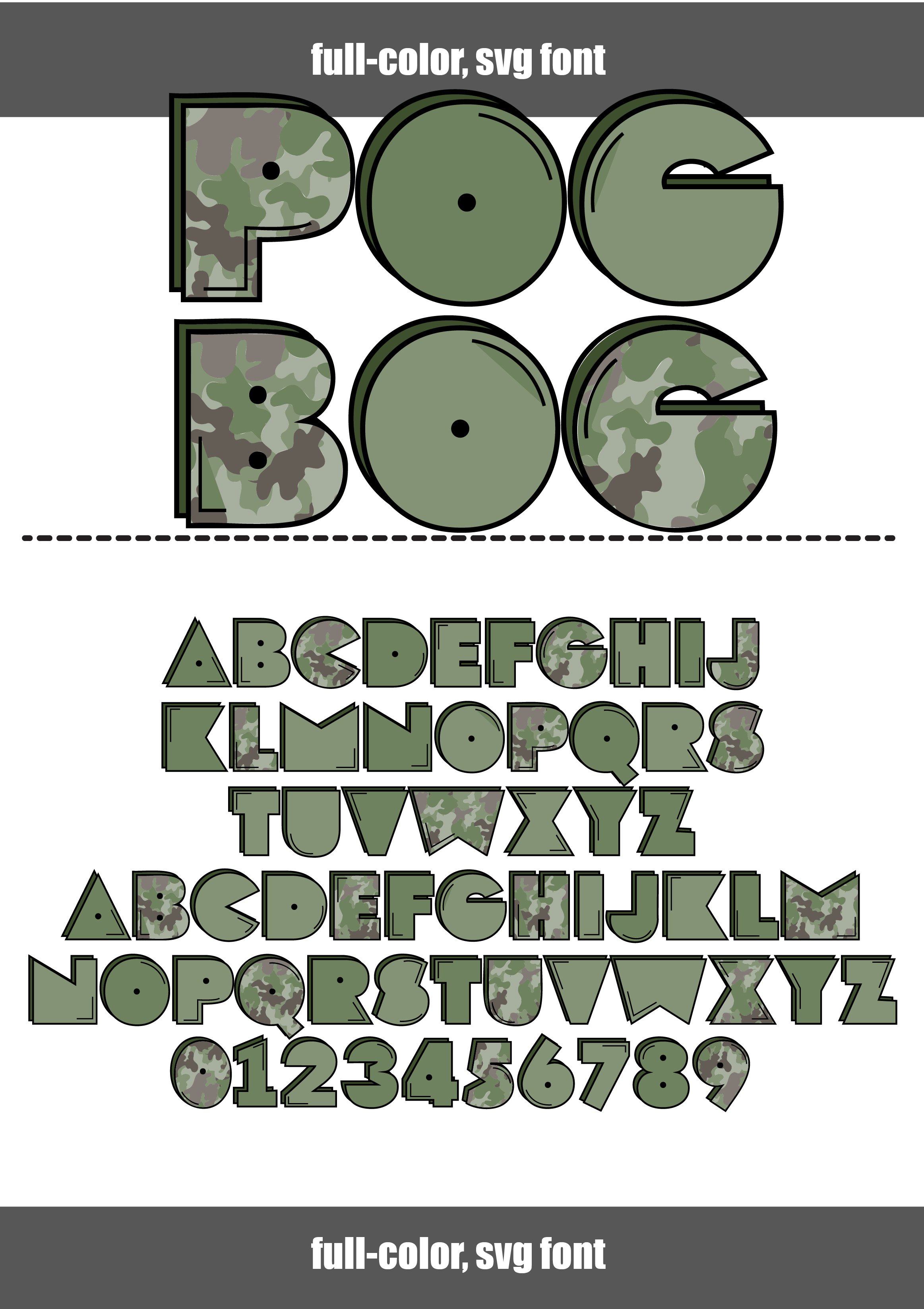 Full Color SVG Font great for military, hunting, and fathers