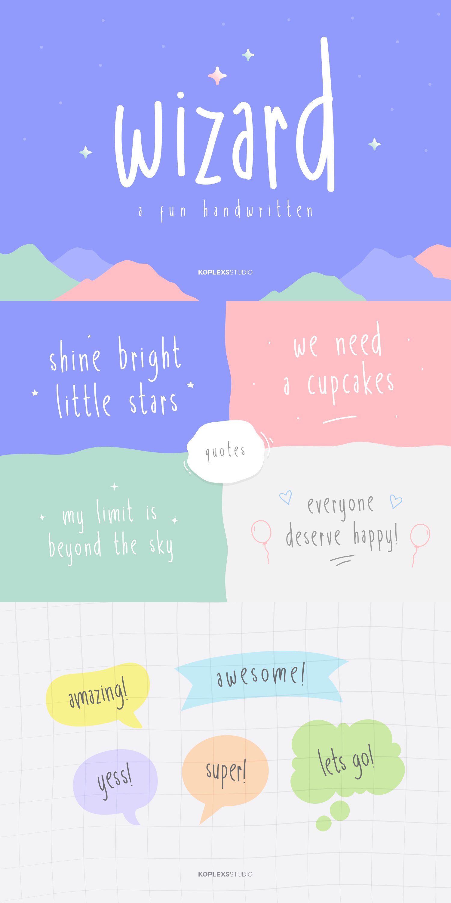 Wizard is A Fun Handwritten Font