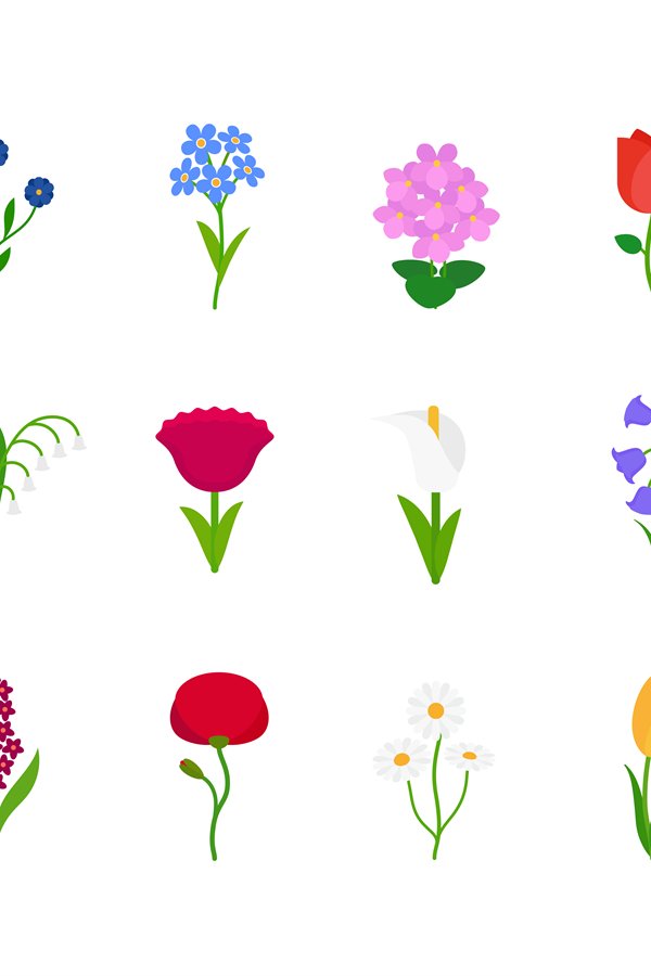 Spring flowers icons (771166)