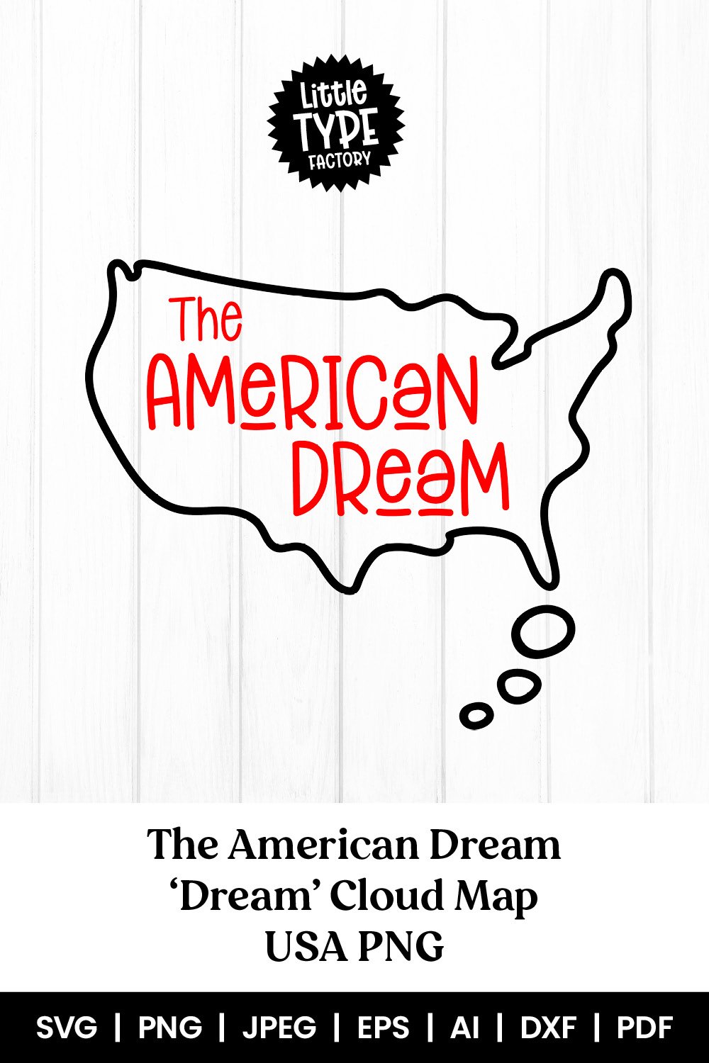 The American Dream SVG | USA Map PNG