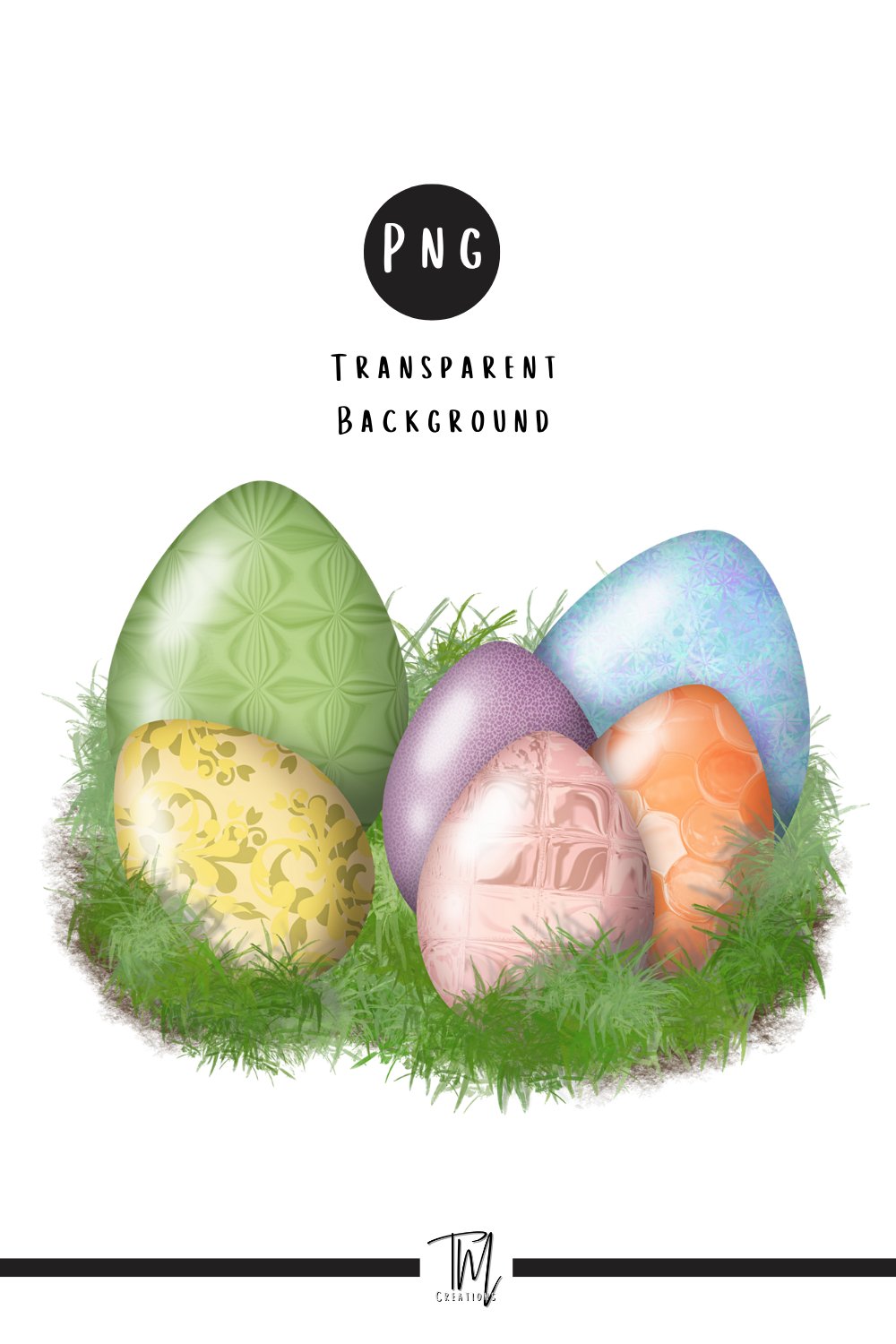 Easter Eggs Clipart, PNG - Transparent Background (2474779)