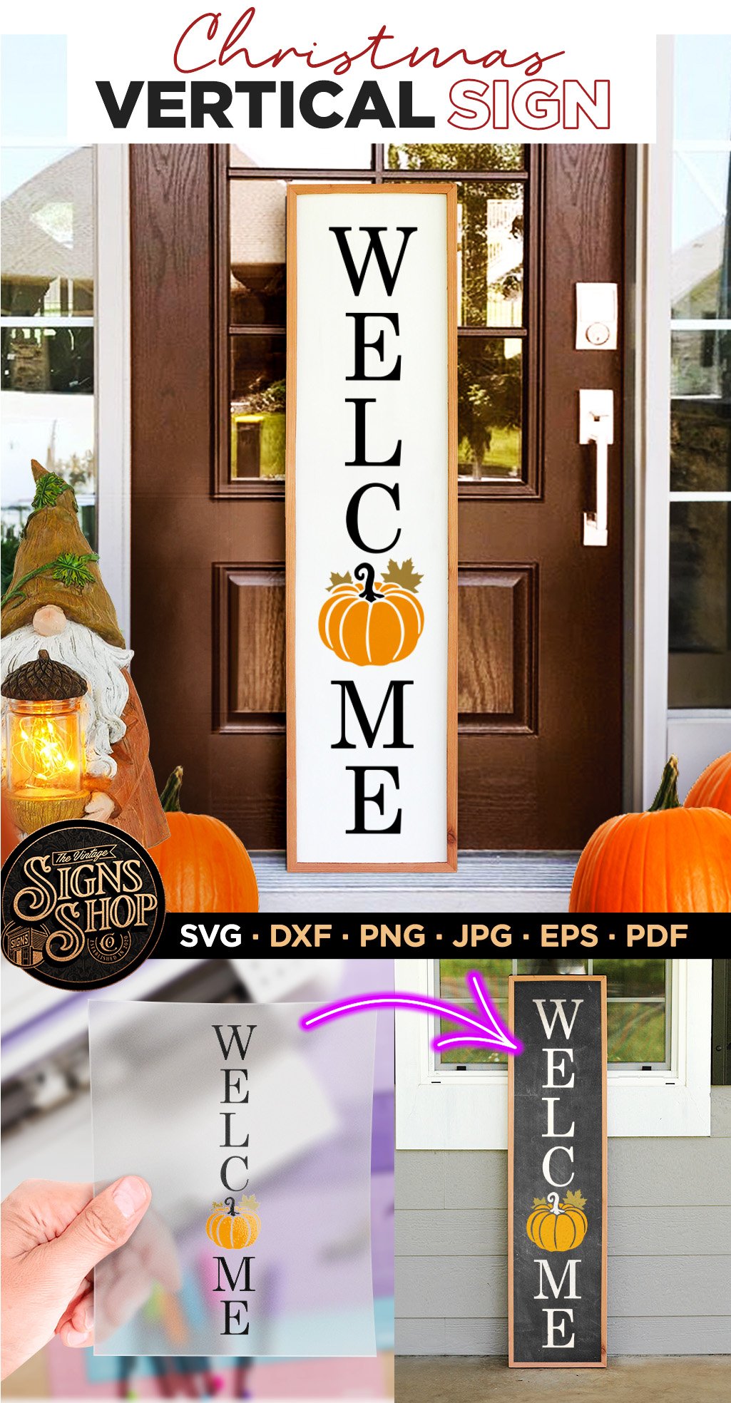Fall and Autumn SVG Vertical Signs