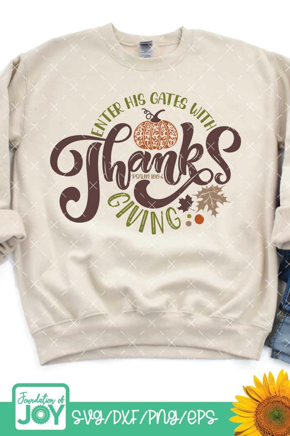 Thanksgiving Bible Verse svg, Religious fall svg