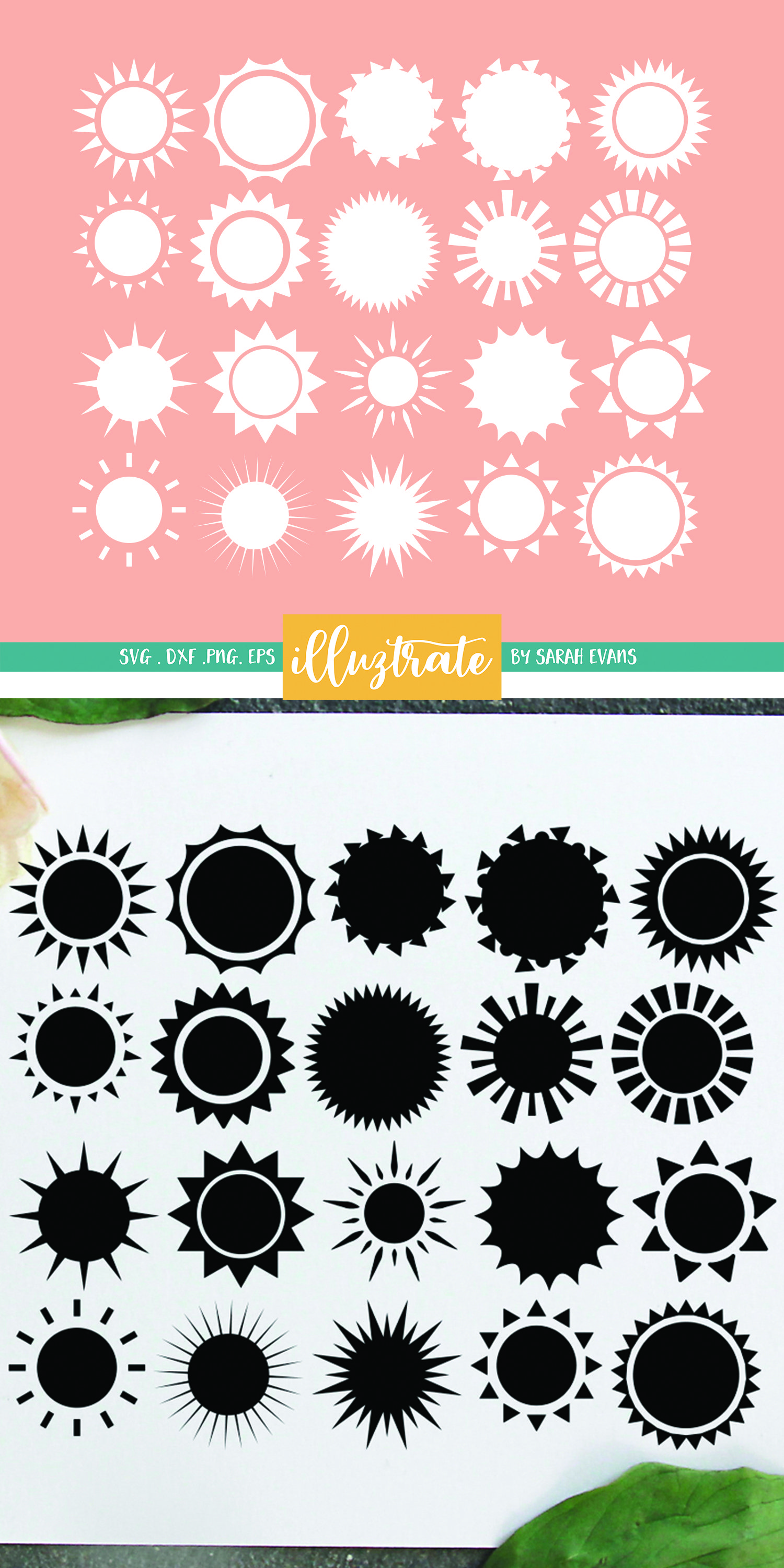 Sunshine SVG Cut File - Clipart, DXF, PNG