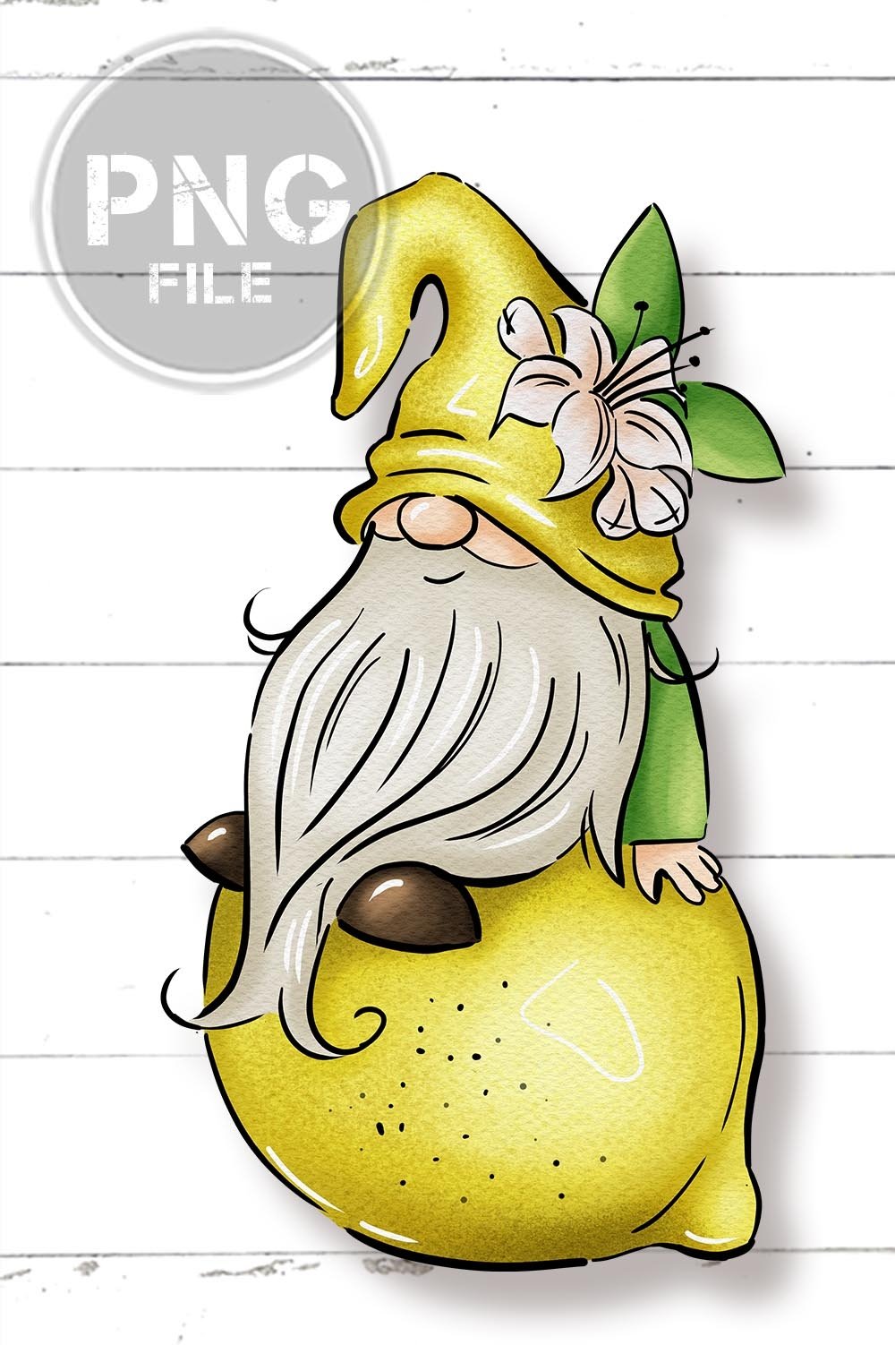 Yellow Gnomes Fruit Clipart Png | Banana Art| Lemon Drawing