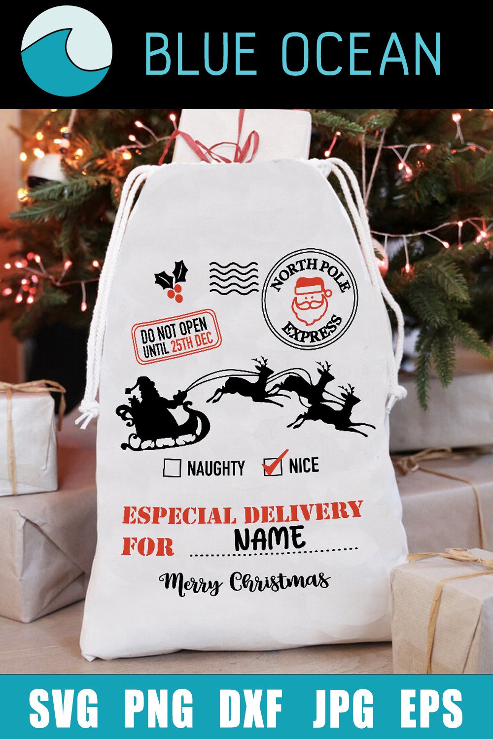 Christmas Sack SVG, Christmas bag SVG, Santa Sack (2125417)