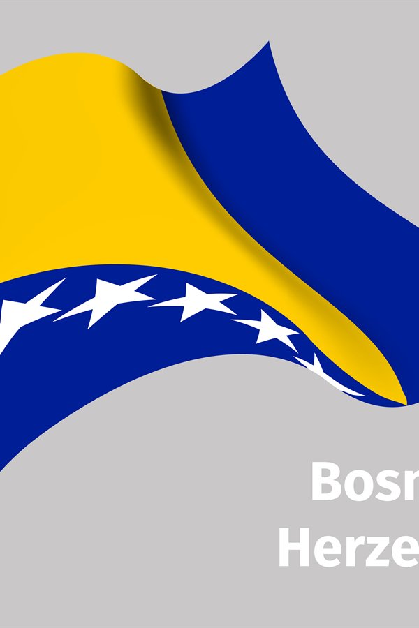 Background with Bosnia and Herzegovina flag