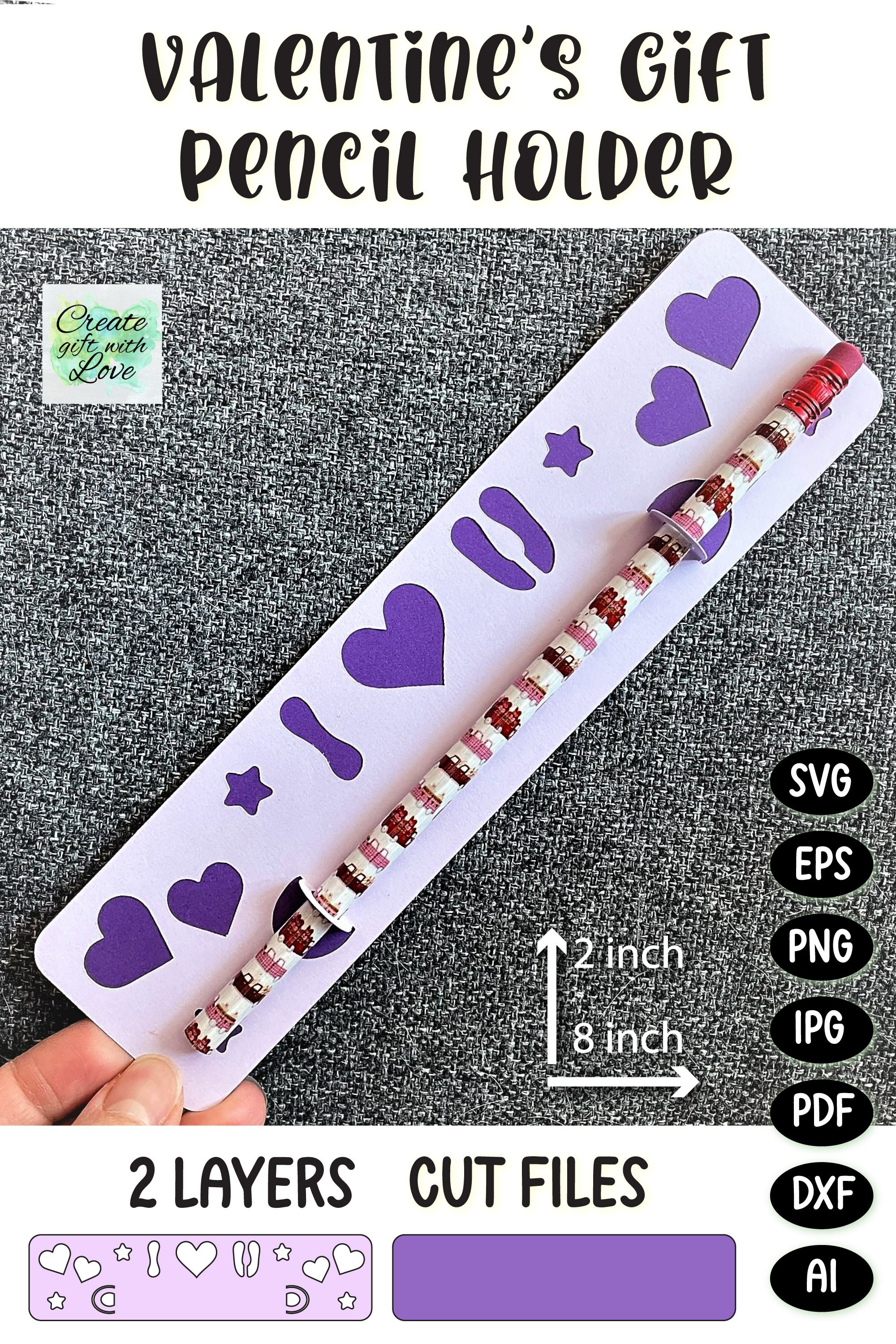 Pencil Holder | Valentine Gift | Classroom Exchange Cards