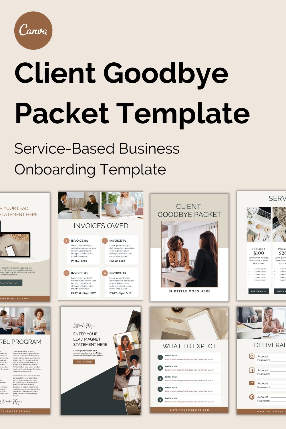 Goodbye Packet Template for Canva